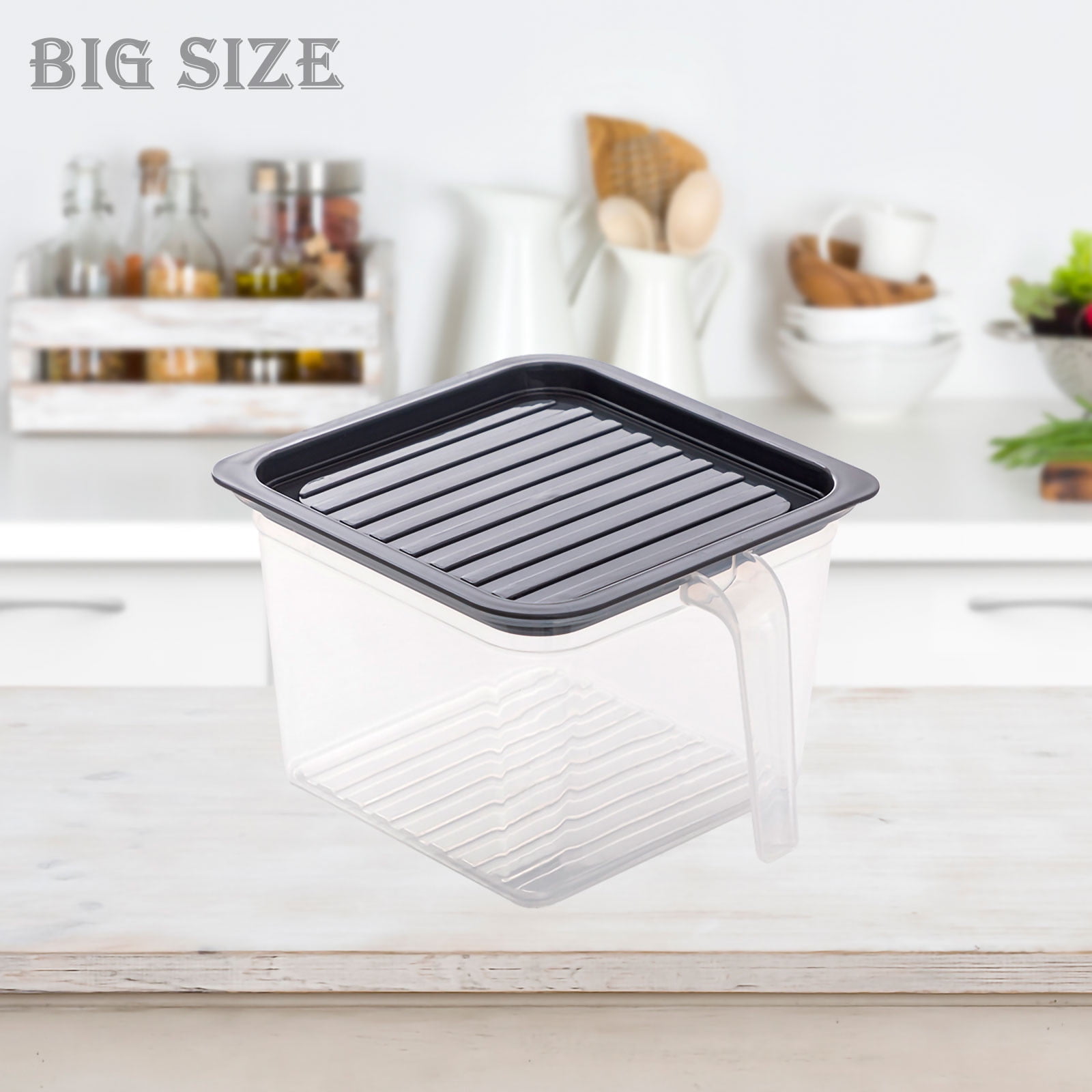 NICEME Refrigerator Organizer Bins Square Transparent Refrigerator ...