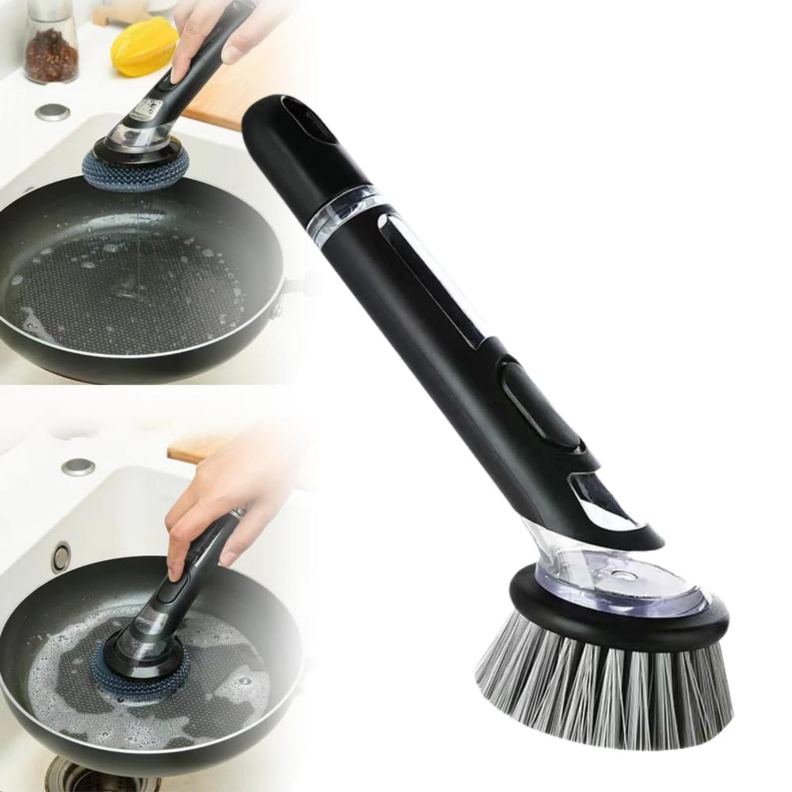 NICEME Soap Dispensing Dish Brush with Handle New Dish Brush With Soap ...