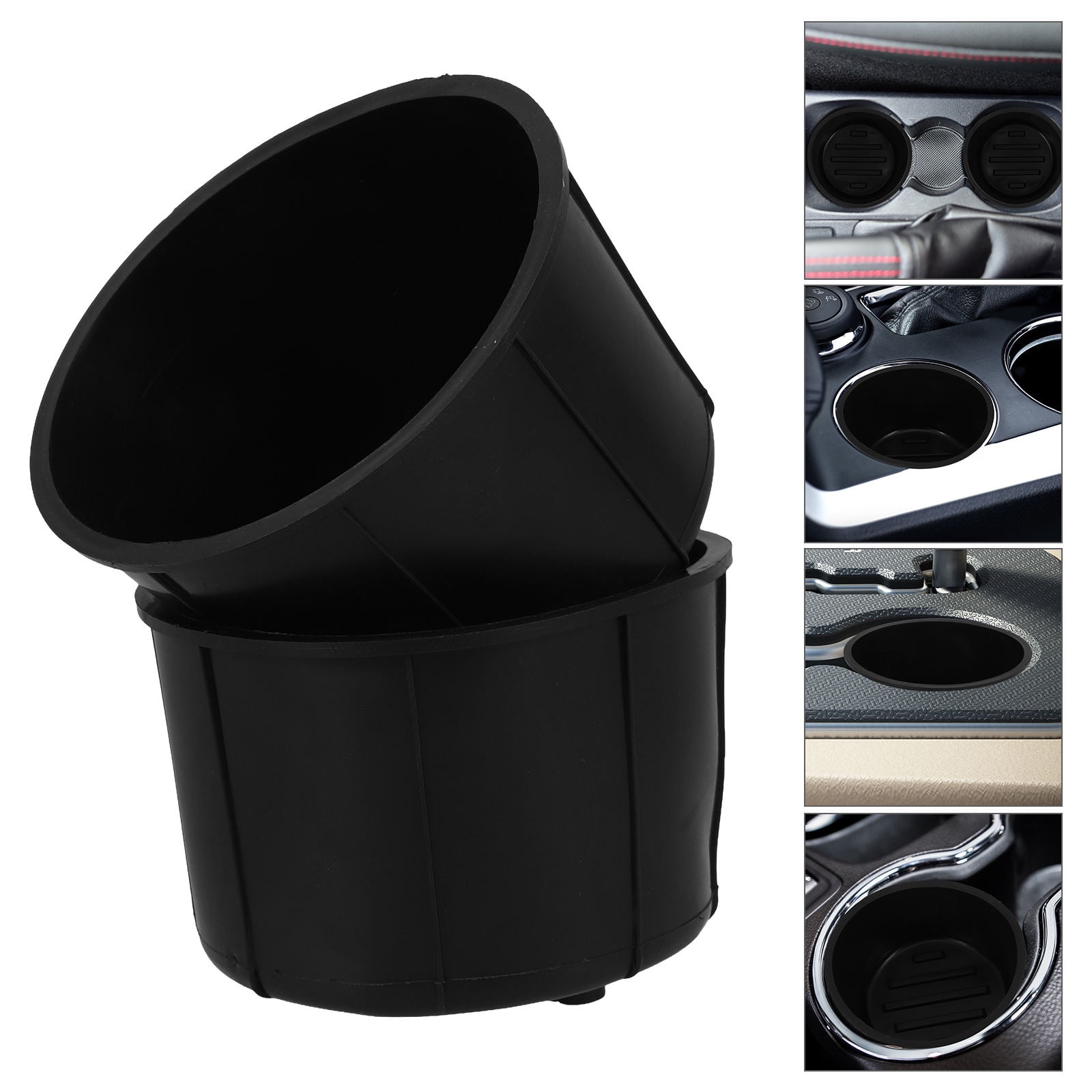 NICERIO 1 Pair Black Rubber Center Console Cup Holder Pad Replacement ...