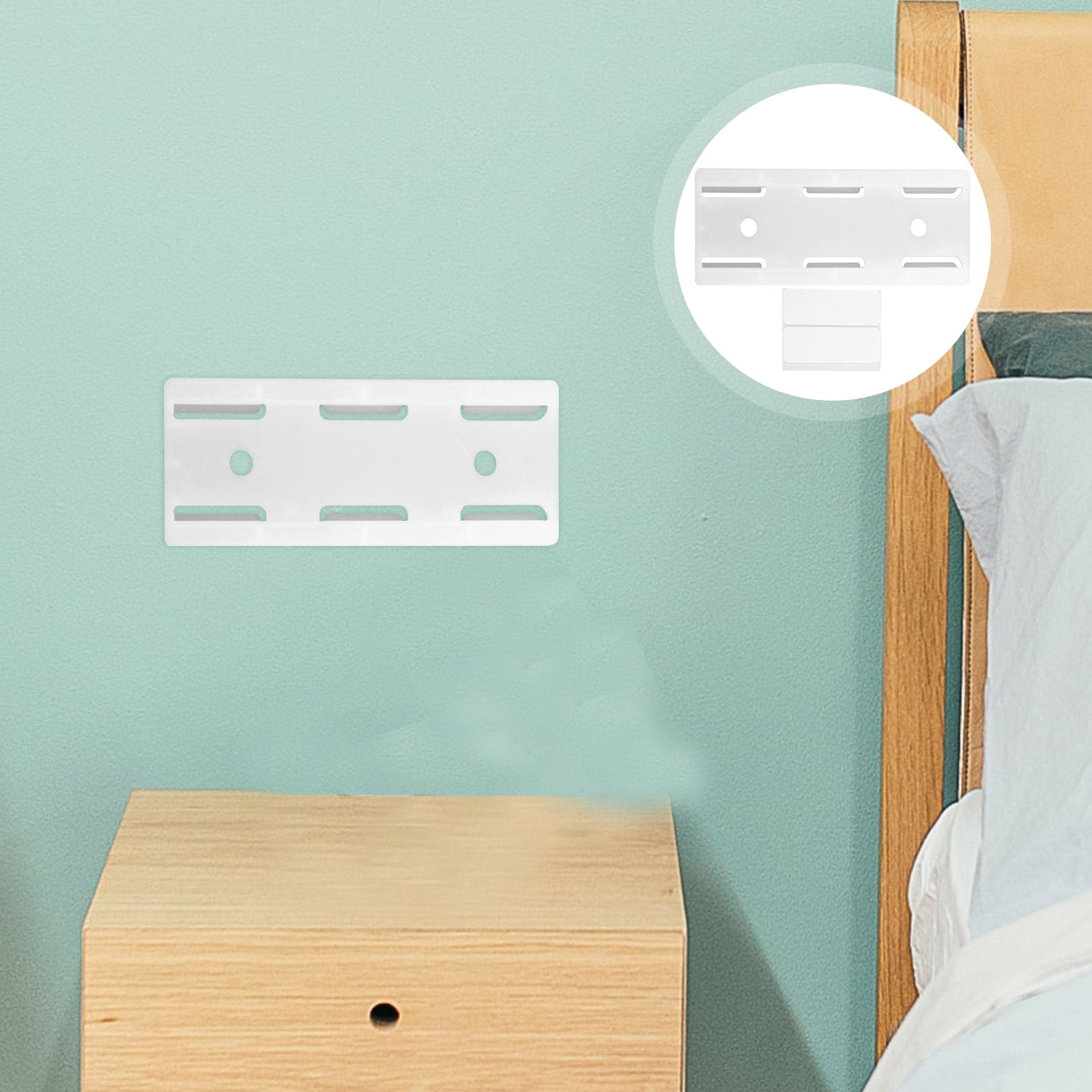 NICERIO Self-Adhesive Punch-Free Socket Holder Wall Hanging Socket ...