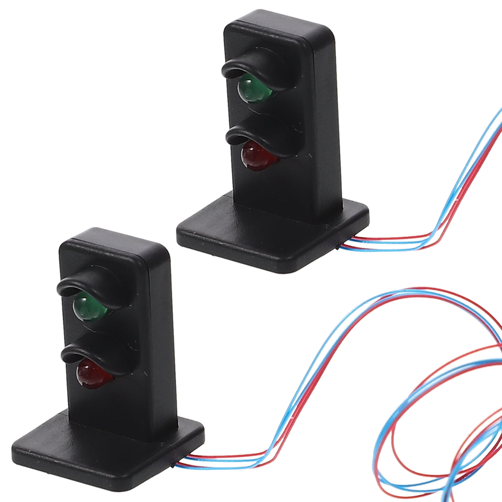 NICERIO 2pcs Railroad Train Signals Light Model Miniature Sand Table ...