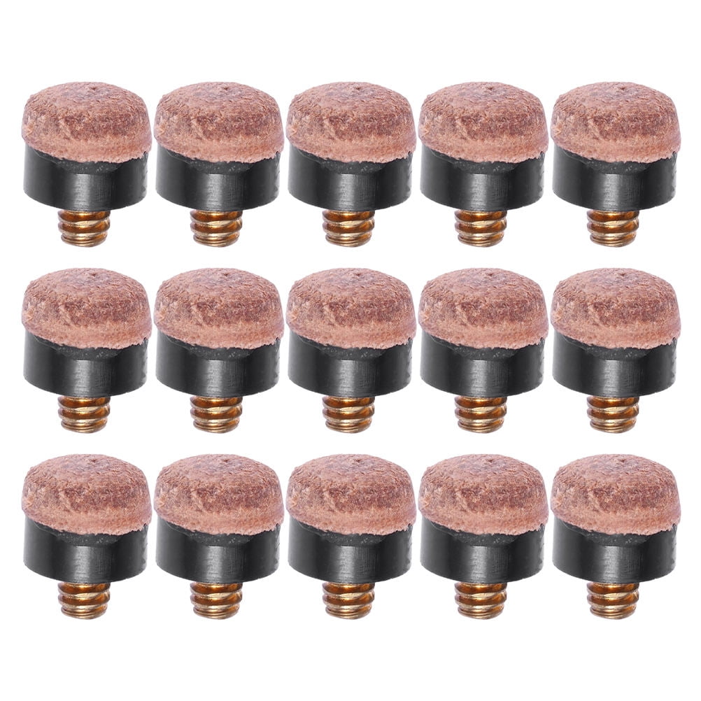 NICERIO 30Pcs Brown Screw on Cue Tips Replacement for Billiard Cues ...