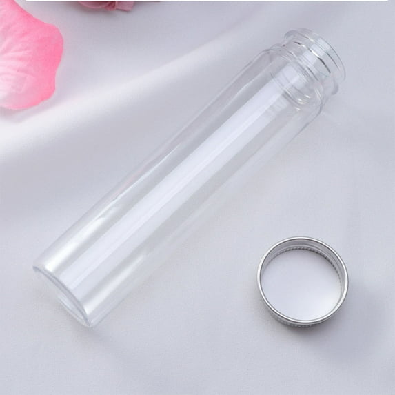 NICERIO 6PCS Clear Storage Tubes Transparent Flat-bottomed -free ...