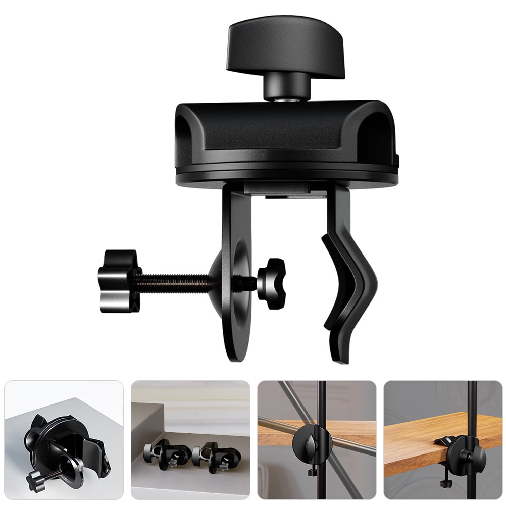 NICERIO Microphone Mount Mic Clip Black Metal 1Set - Walmart.com