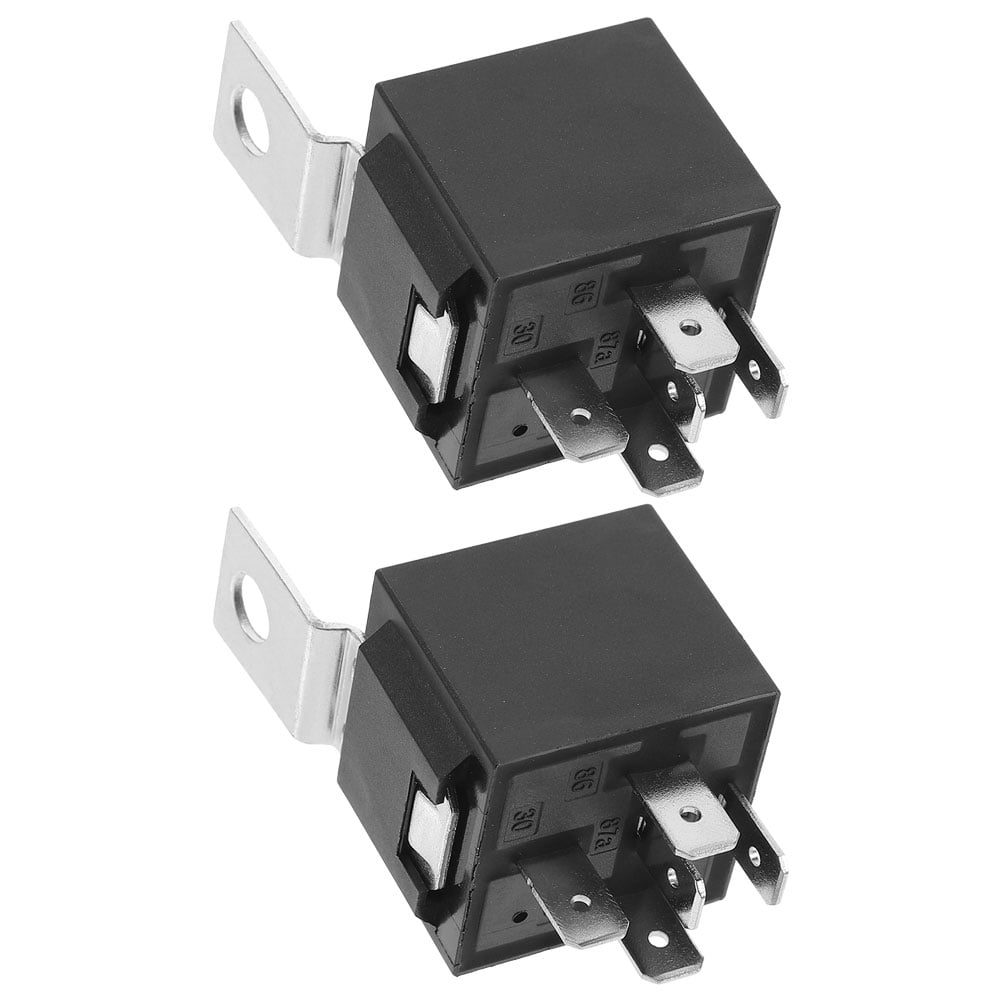 NICERIO 2Pcs Car Relay for Auto Black Plastic Replacement Electrical ...