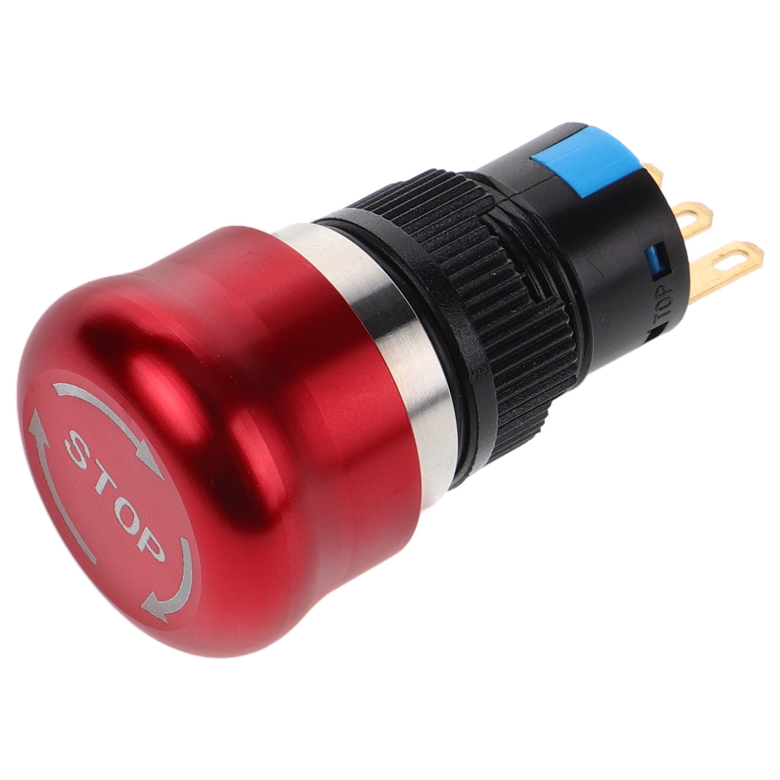 NICERIO Emergency Stop Switch Nickel Plated Brass Red Mushroom Head for ...