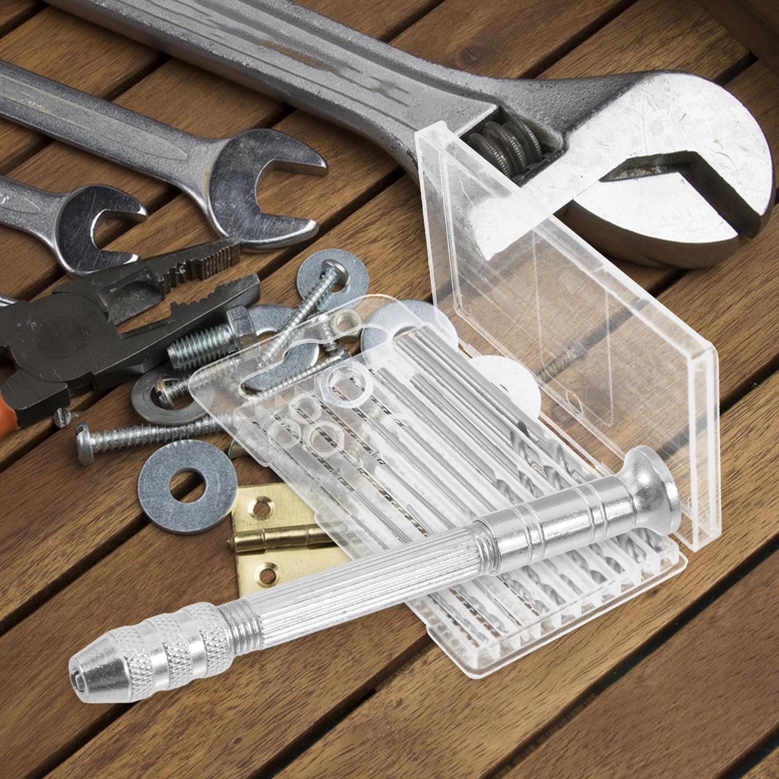 NICERIO Small Hand Drill for Crafts Pin Vise Tool Hand Drill 11 Pieces ...