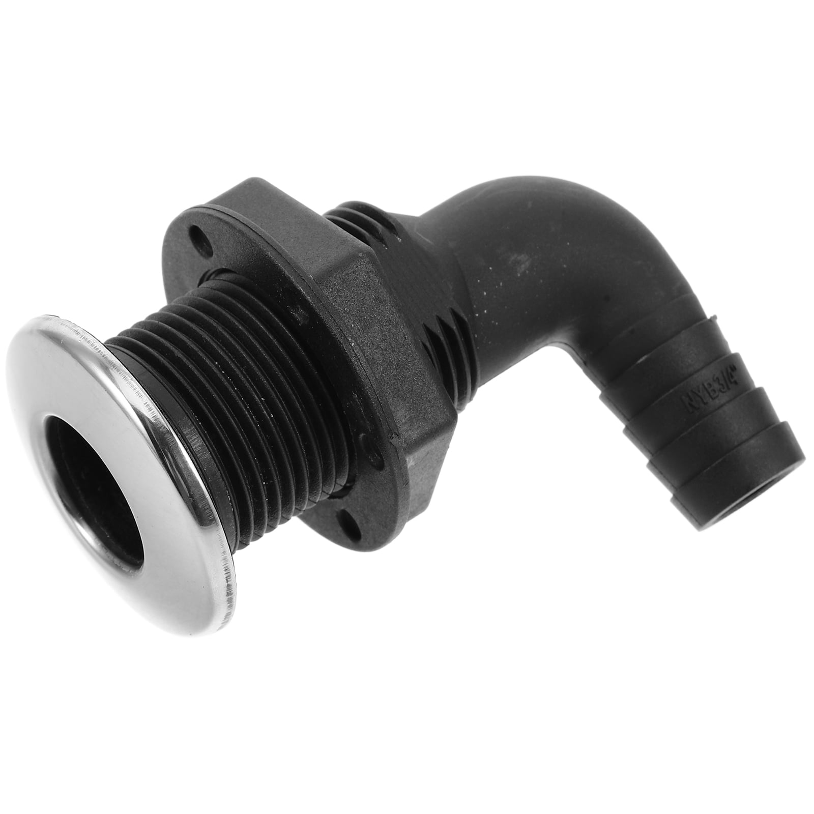 NICERIO Boat Tube Plug L Shape Nylon Black 1Set for Speedboat Through ...
