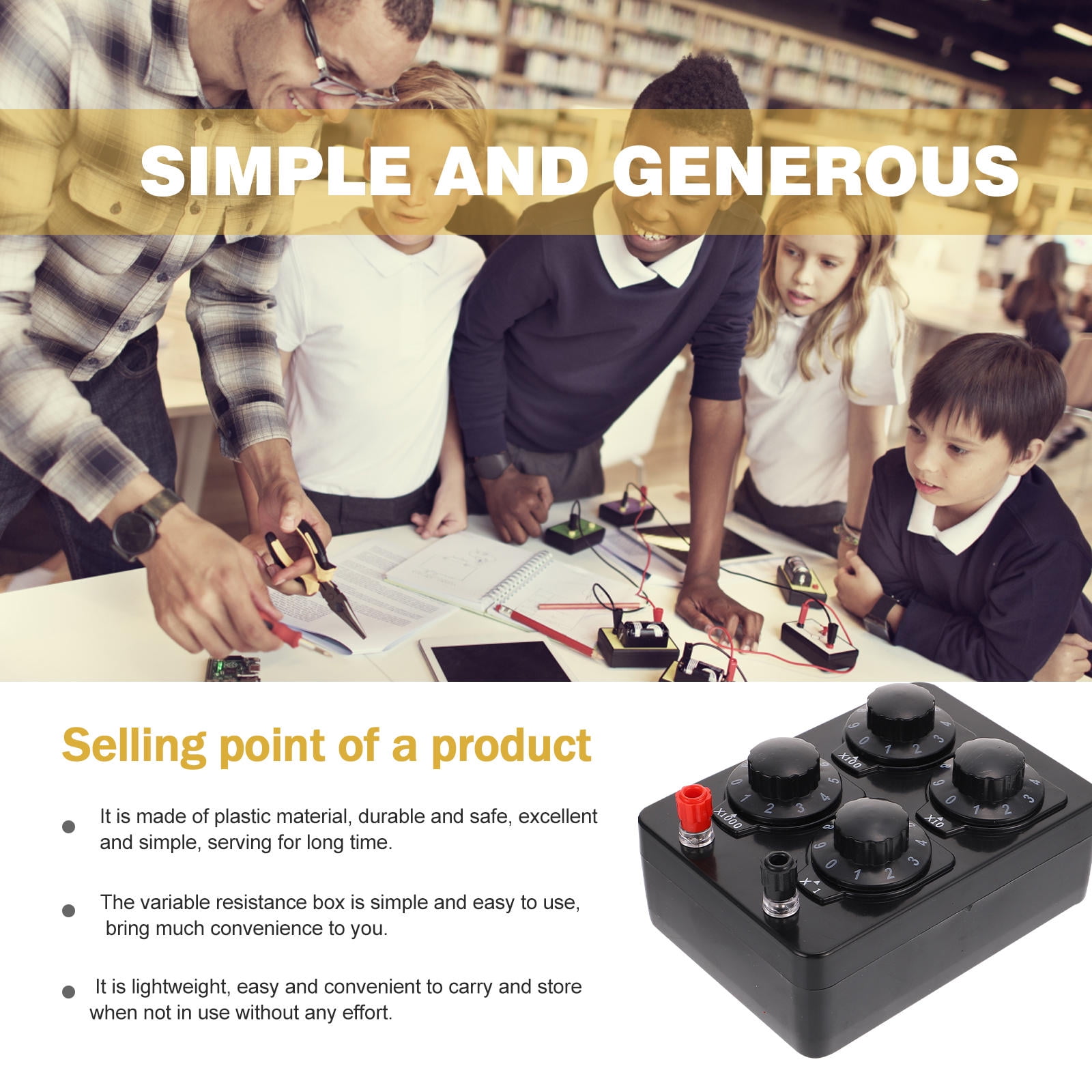 NICERIO resistor decade box adjustable resistance plastic for teachers 1Set - Walmart.com