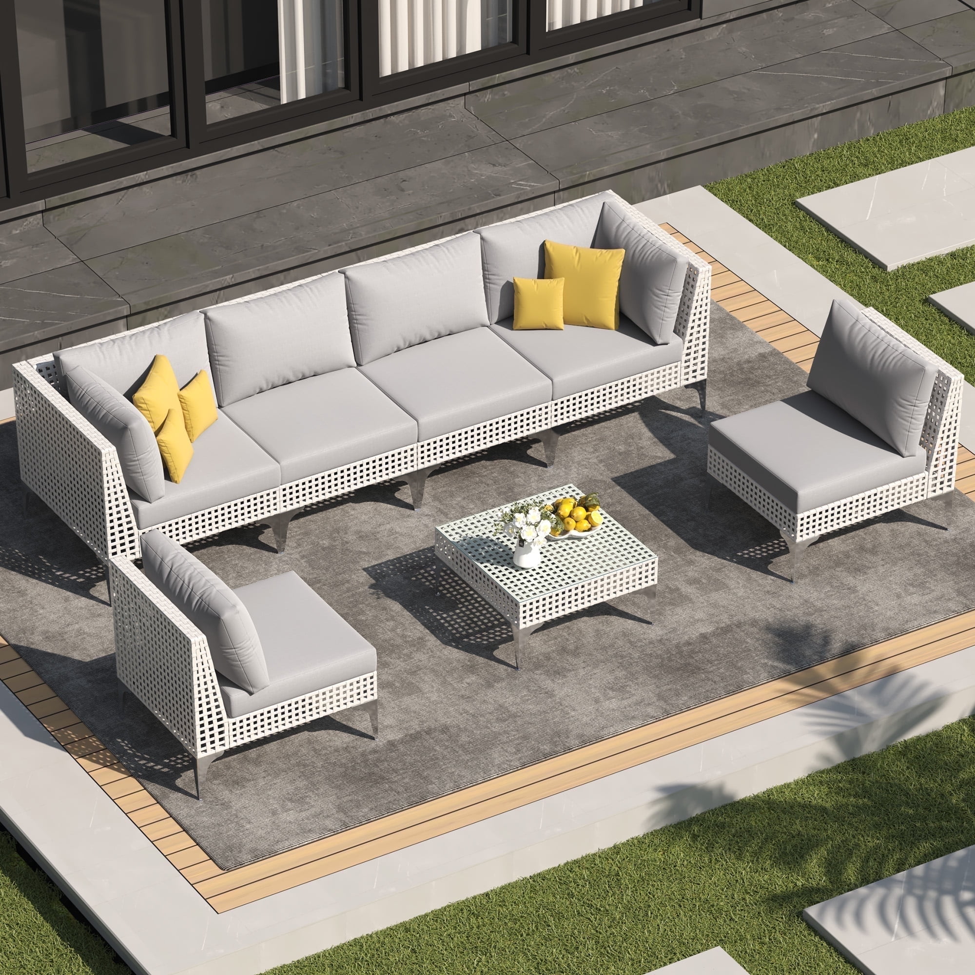 RADIATA Patio BOHO Furniture Sofa Set | All-Weather PE Wicker ...