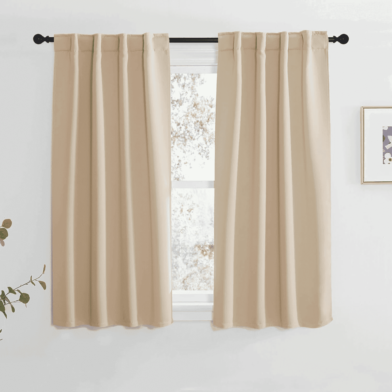 NICETOWN Bedroom Blackout Curtains, Backtab/Rod Pocket Black out Window ...
