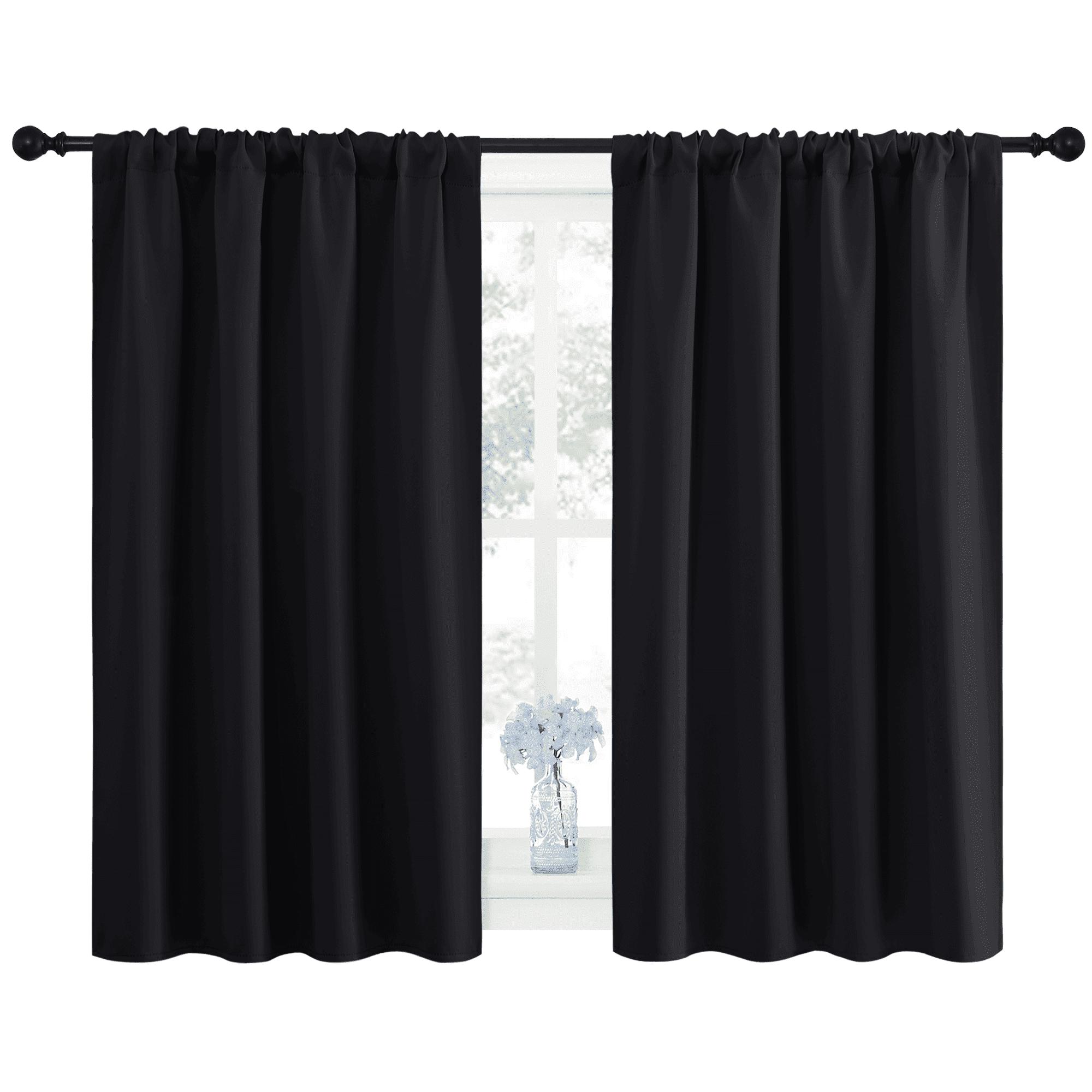 NICETOWN Black out Curtains Rod Pocket Thermal Insulated Window Drapes ...