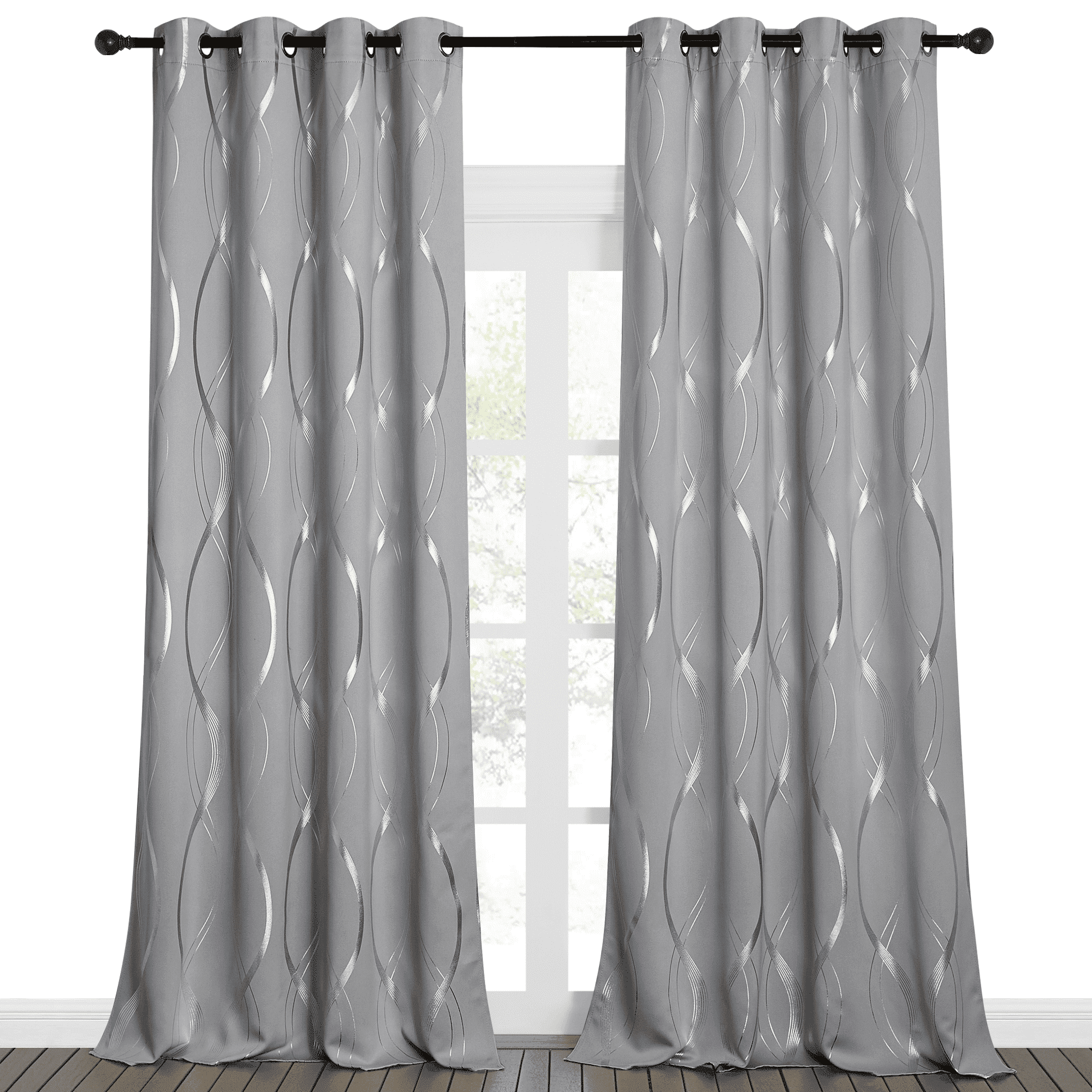 NICETOWN Blackout Curtains 108 Inches Long Light Blocking Curtain ...