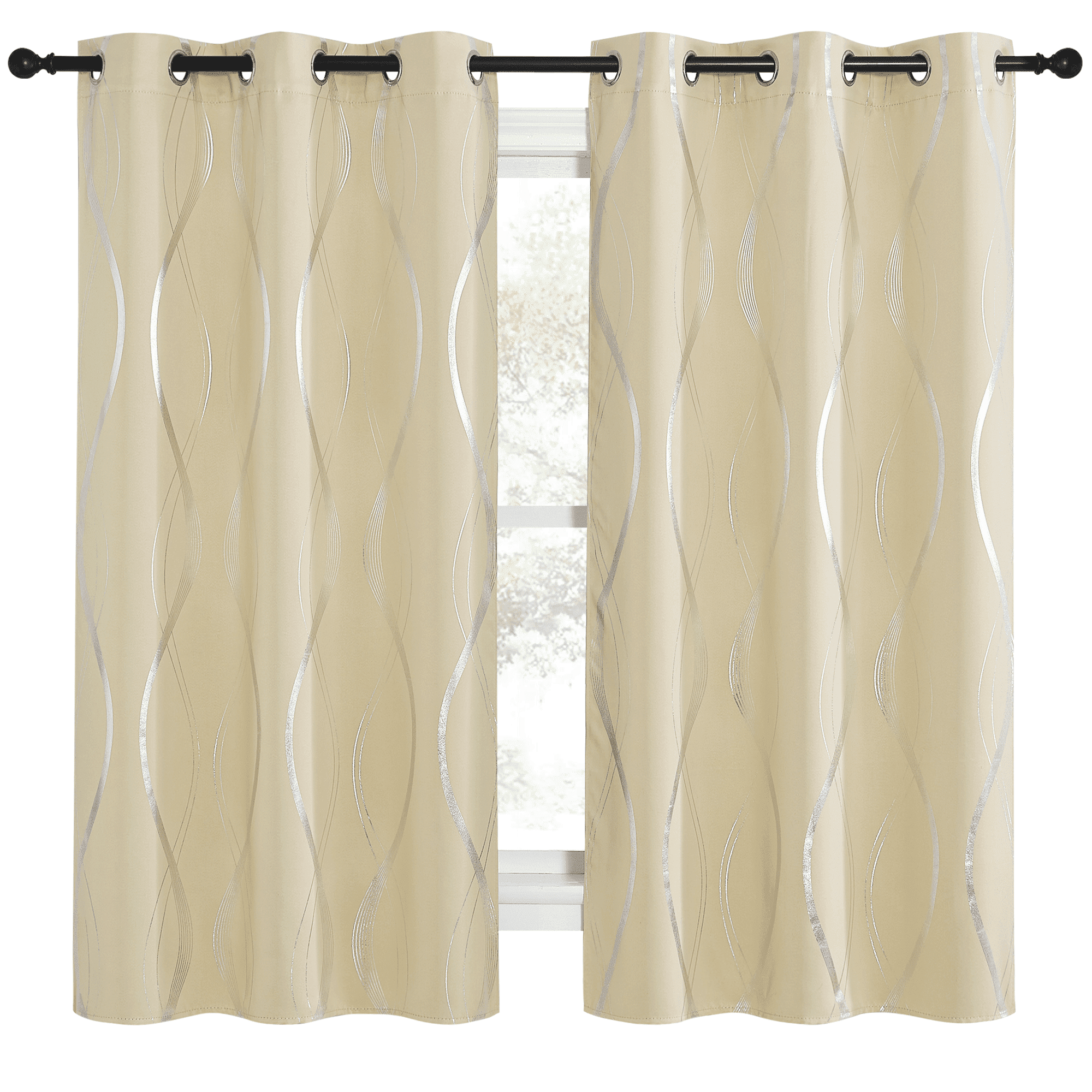 NICETOWN Blackout Curtains for Bedroom 2 Panels Set Grommet Thermal ...