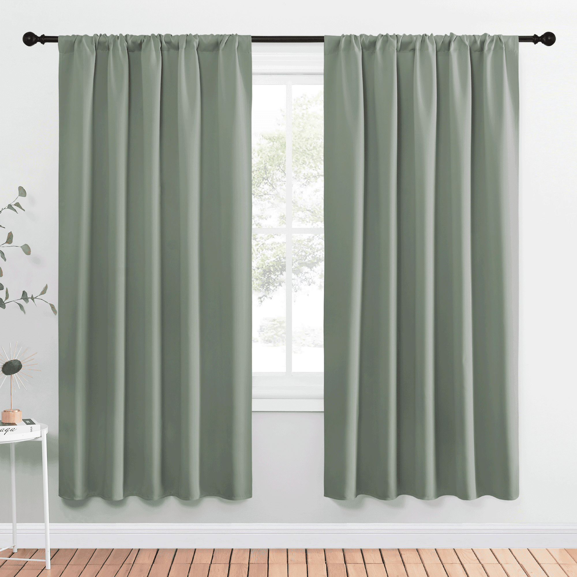 NICETOWN Blackout Curtains Noise Reducing Energy Saving Solid Privacy ...
