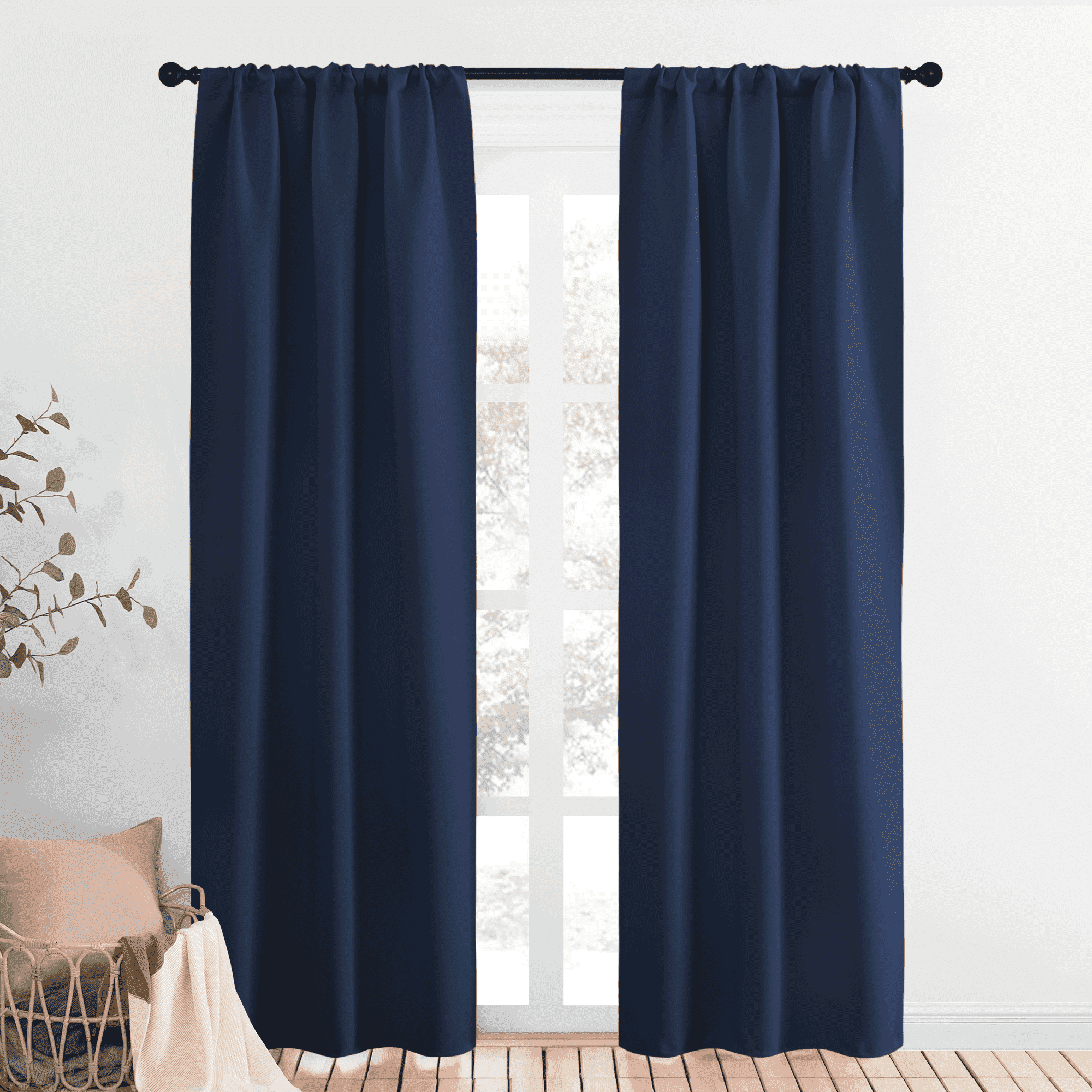 NICETOWN Blackout Curtains Rod Pocket Curtains Panels Thermal Insulated ...