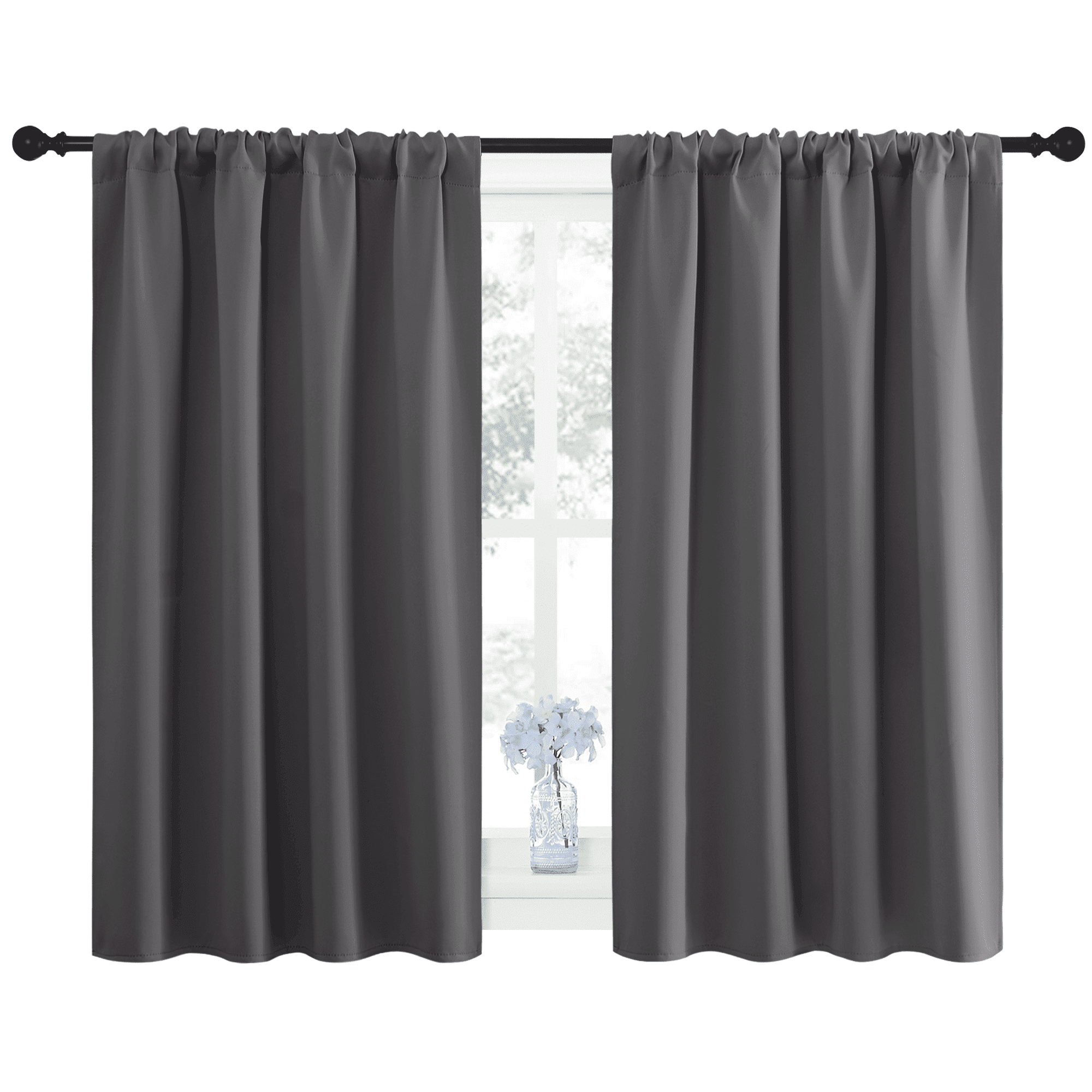 NICETOWN Blackout Curtains Rod Pocket Thermal Insulated Window Drapes ...