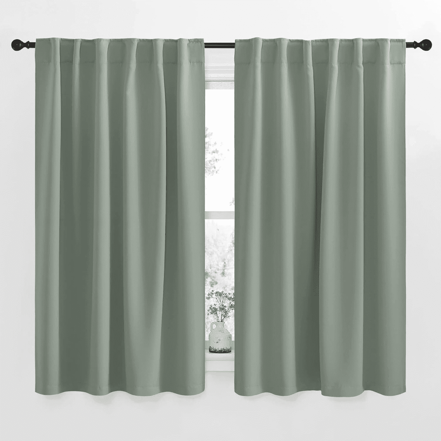 NICETOWN Blackout Curtains for Bedroom Modern Privacy Backtab and Rod ...