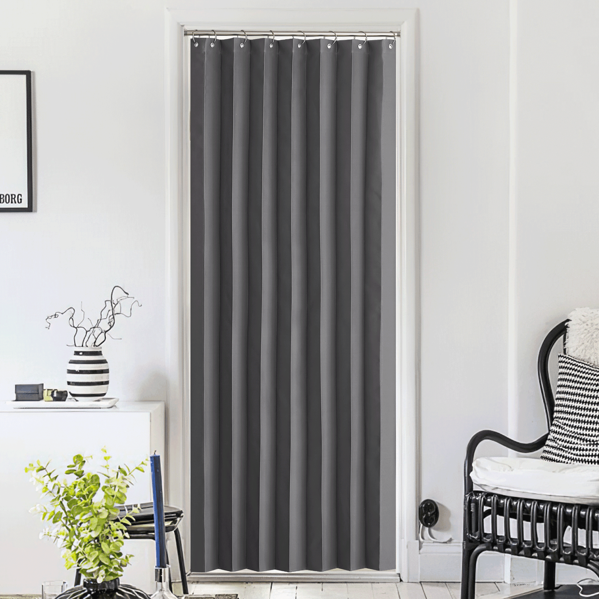 NICETOWN Blackout Door Curtains for Doorway Privacy, Accordion Closet ...