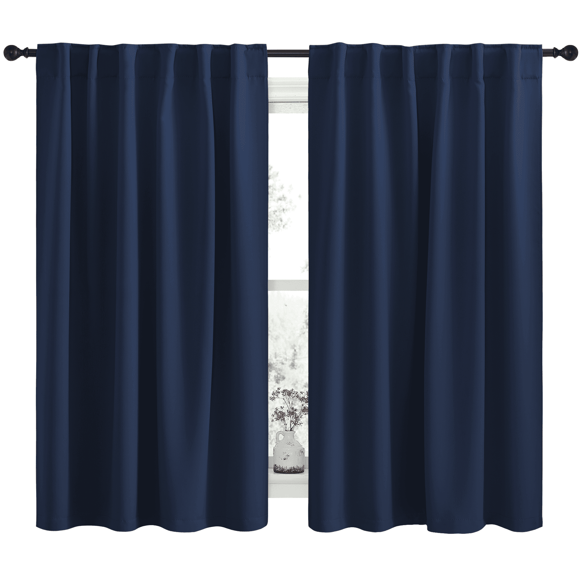 NICETOWN Blackout Kitchen Curtains for Small Window Curtains Back Tab ...