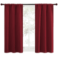NICETOWN Christmas Burgundy Curtains Rod Pocket Thermal Insulated ...