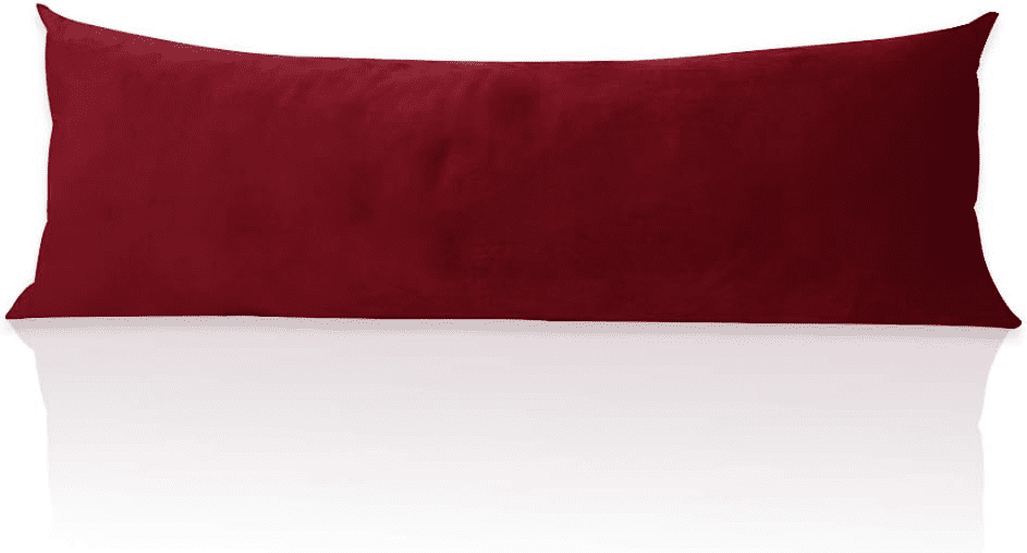 NICETOWN Christmas Red Body Pillow Cover, Soft Velvet Body Pillowcase ...