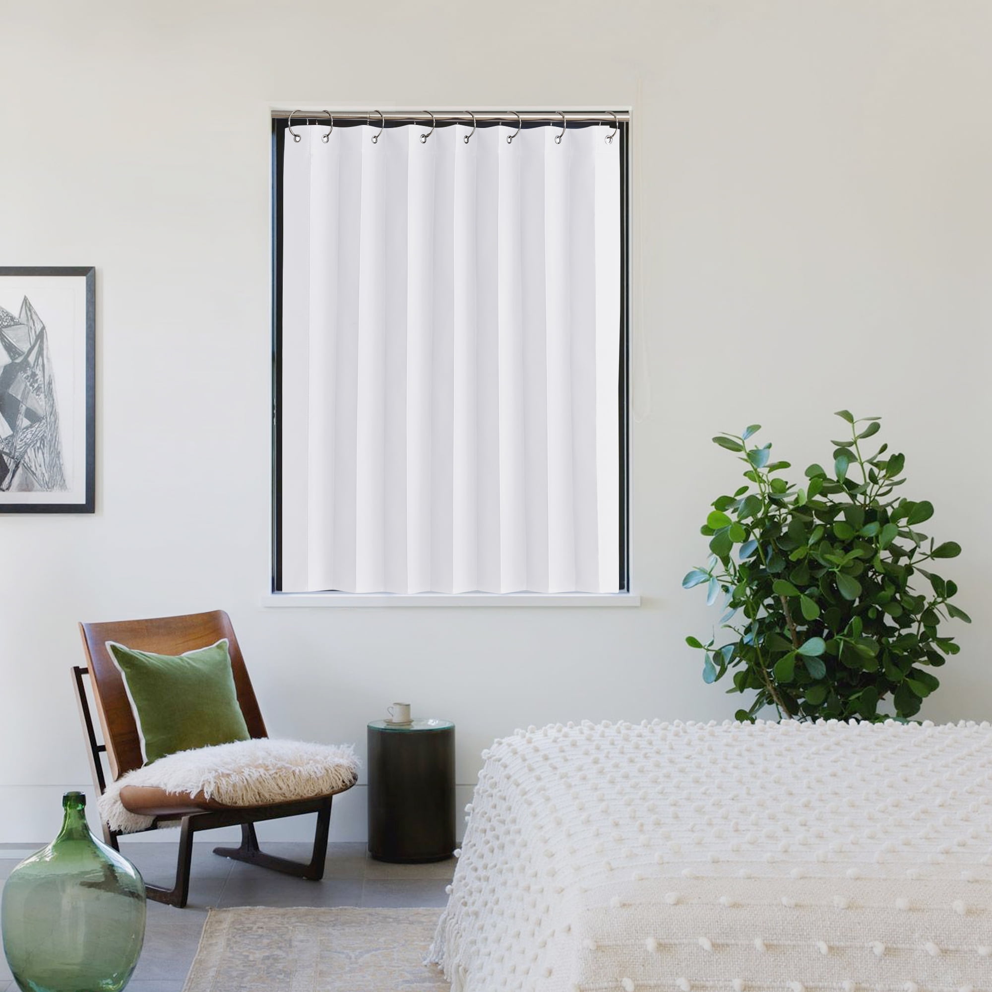 NICETOWN Closet Door Curtains for Kitchen, Pleated Folding Blackout ...