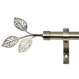 NICETOWN Brass Curtain Rods 48"-84" Length 1-inch Diameter Farmhouse ...