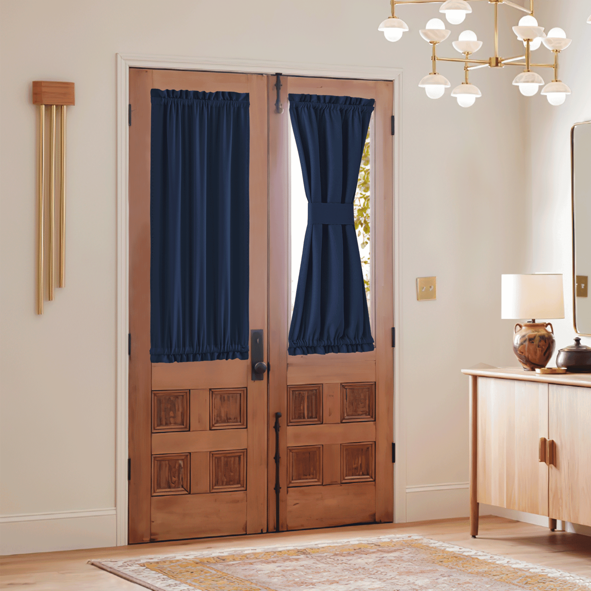 NICETOWN Door Curtain Panel, Blackout Thermal Insulated Sliding French ...