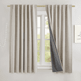 NICETOWN Faux Linen Thermal Insulated Window Treatment Living Room ...