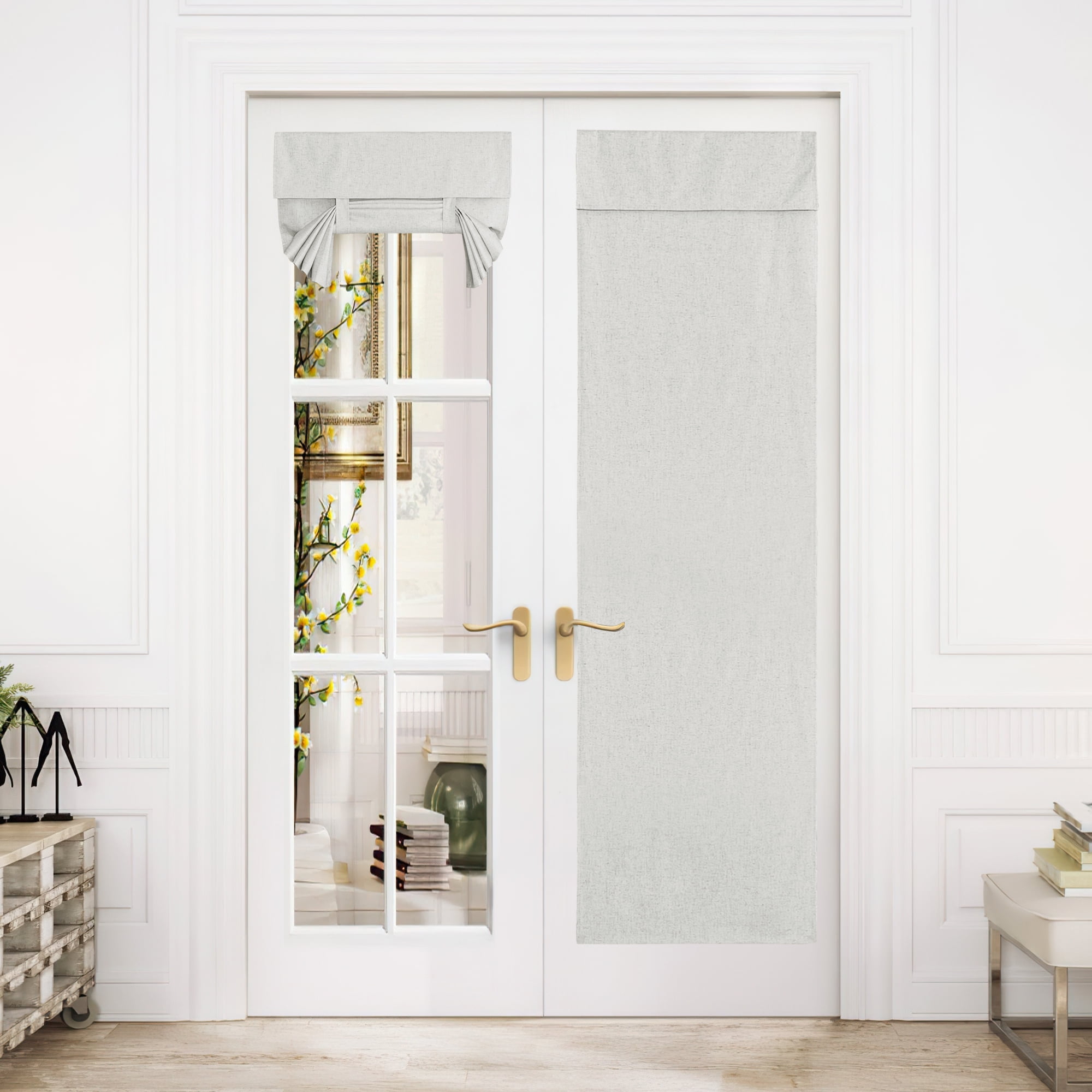 NICETOWN French Door Curtains, 26x72 inches, Ivory White, 1 Panel ...