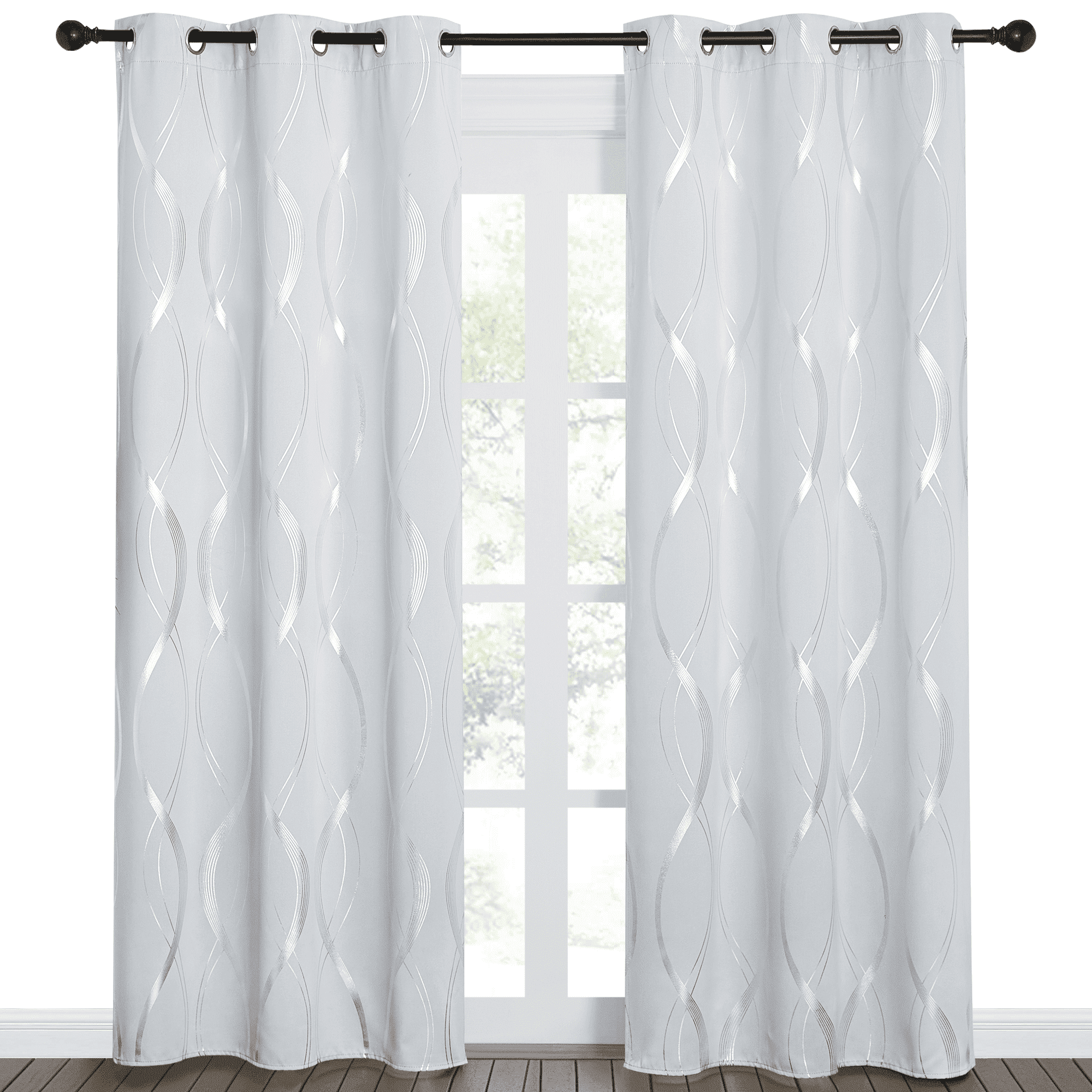 NICETOWN Grommet Blackout Curtains Thermal Insulated Energy Efficient Drapes for Bedroom and ...