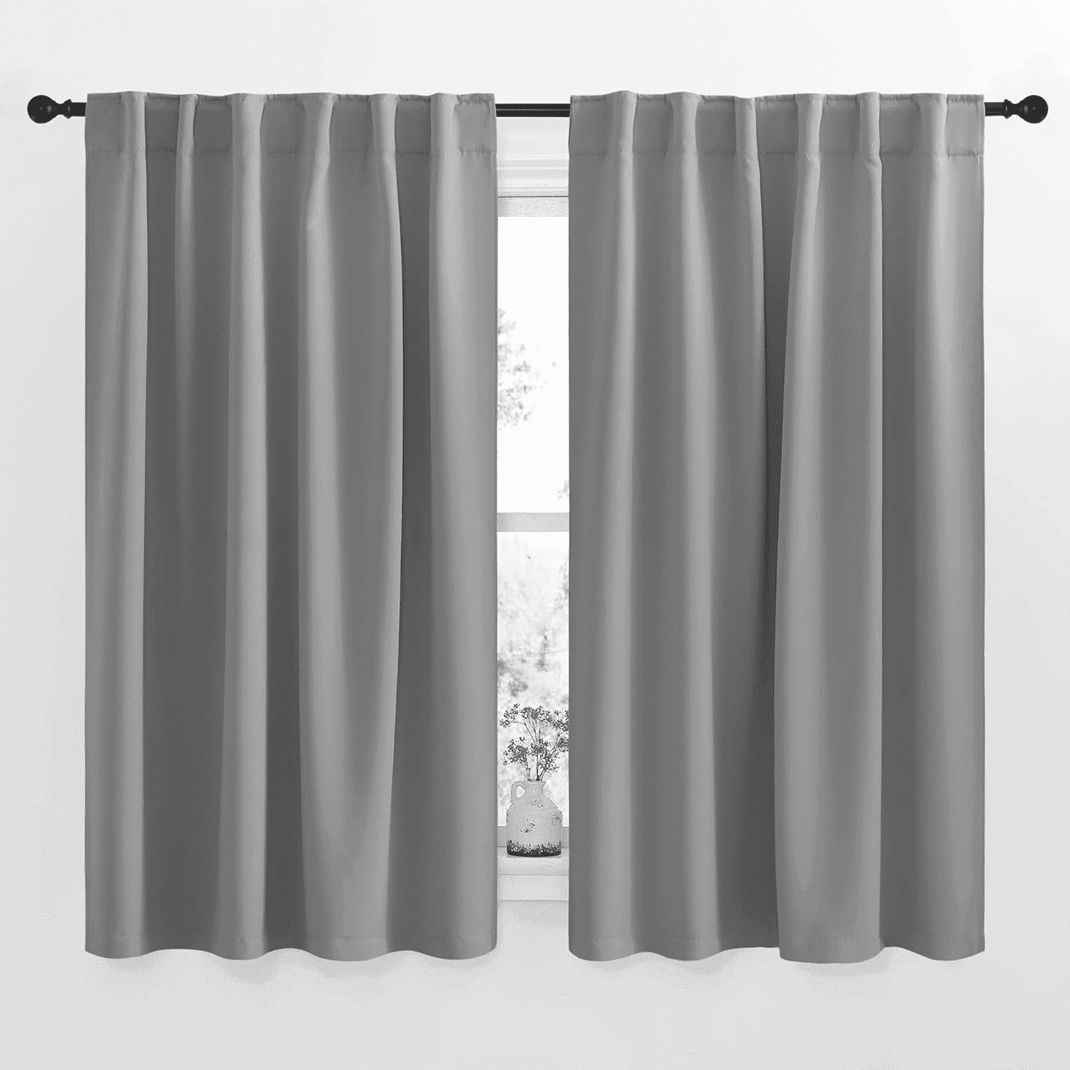 NICETOWN Kitchen Blackout Curtains Privacy Backtab and Rod Pocket ...