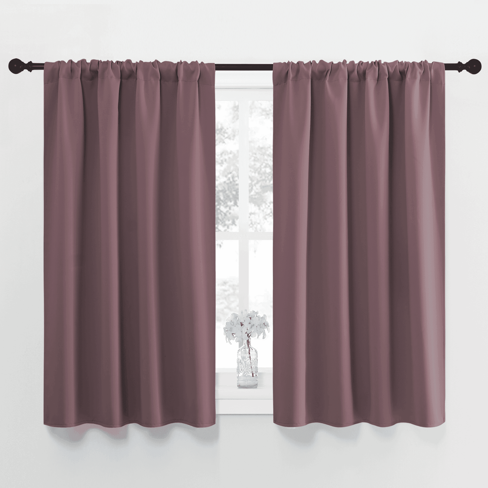 NICETOWN Kitchen Blackout Curtains, 2 Panels W42xL45, Insulated ...