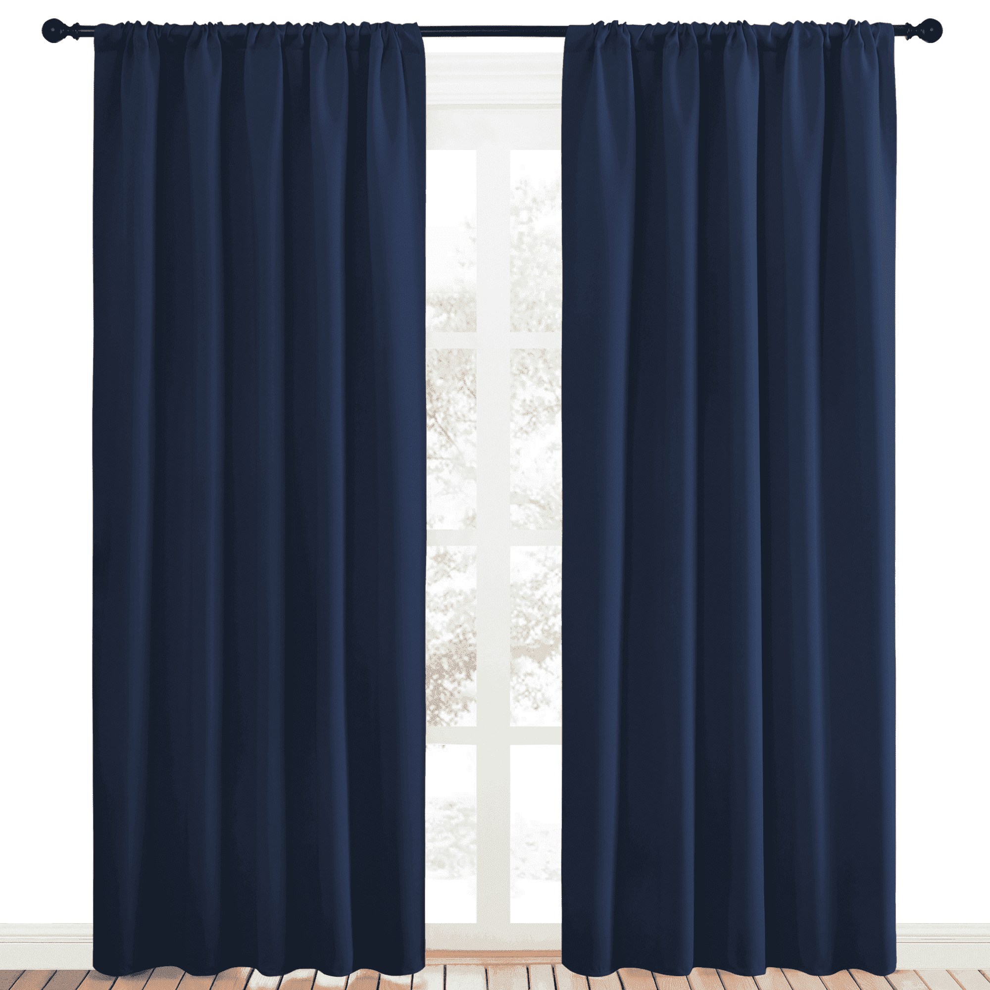 NICETOWN Blackout Curtains, Window Drapes Panels, 52x84 inch, Thermal ...