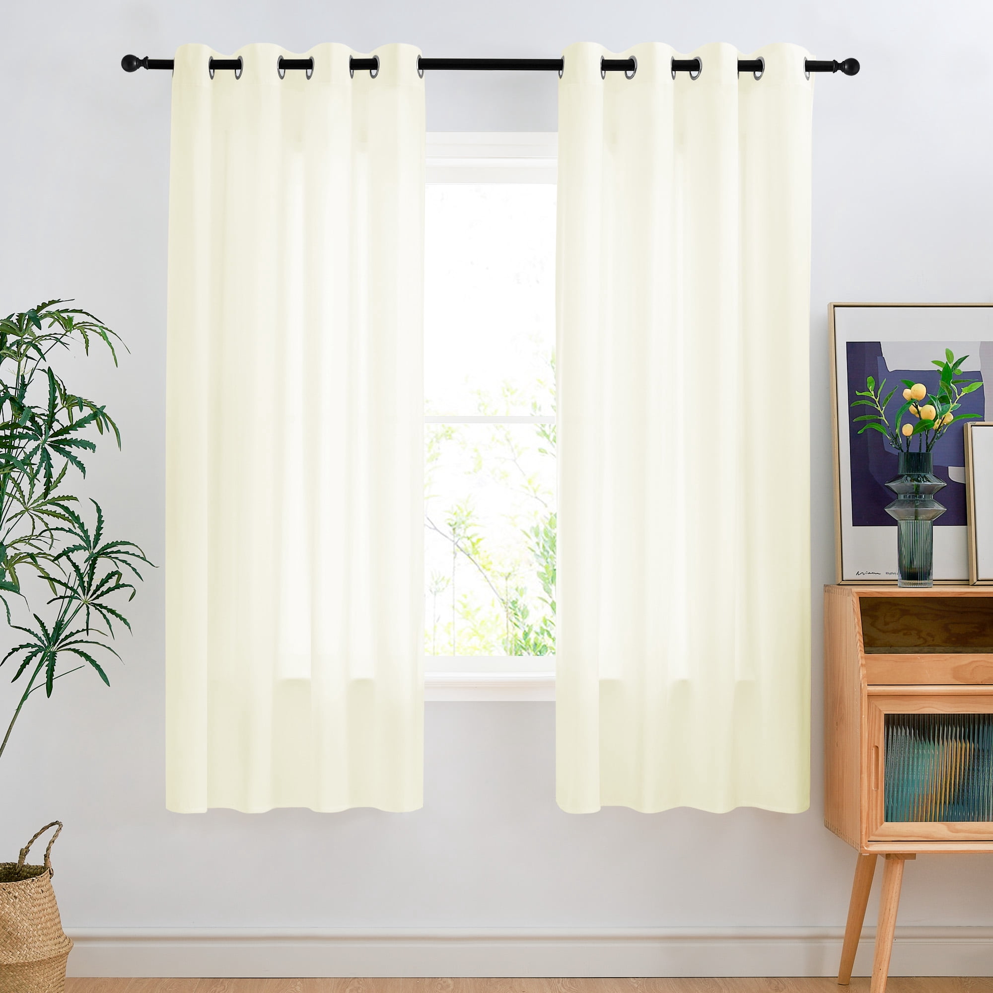 NICETOWN Non-See-Through Privacy Sheer Curtains, Sheer Curtains Light ...