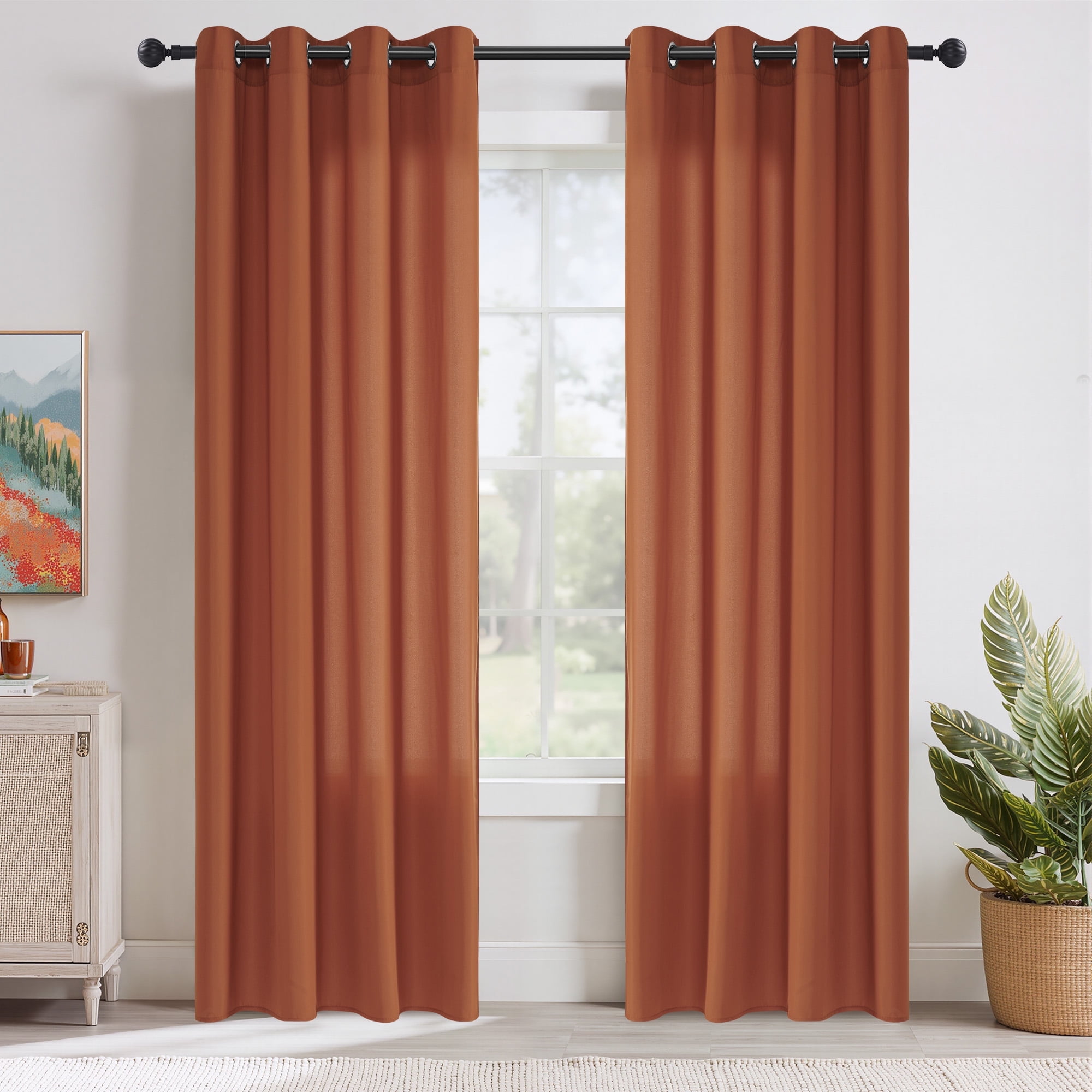 NICETOWN Privacy Sheer Curtains 84 inches long for Kitchen, Grommet ...