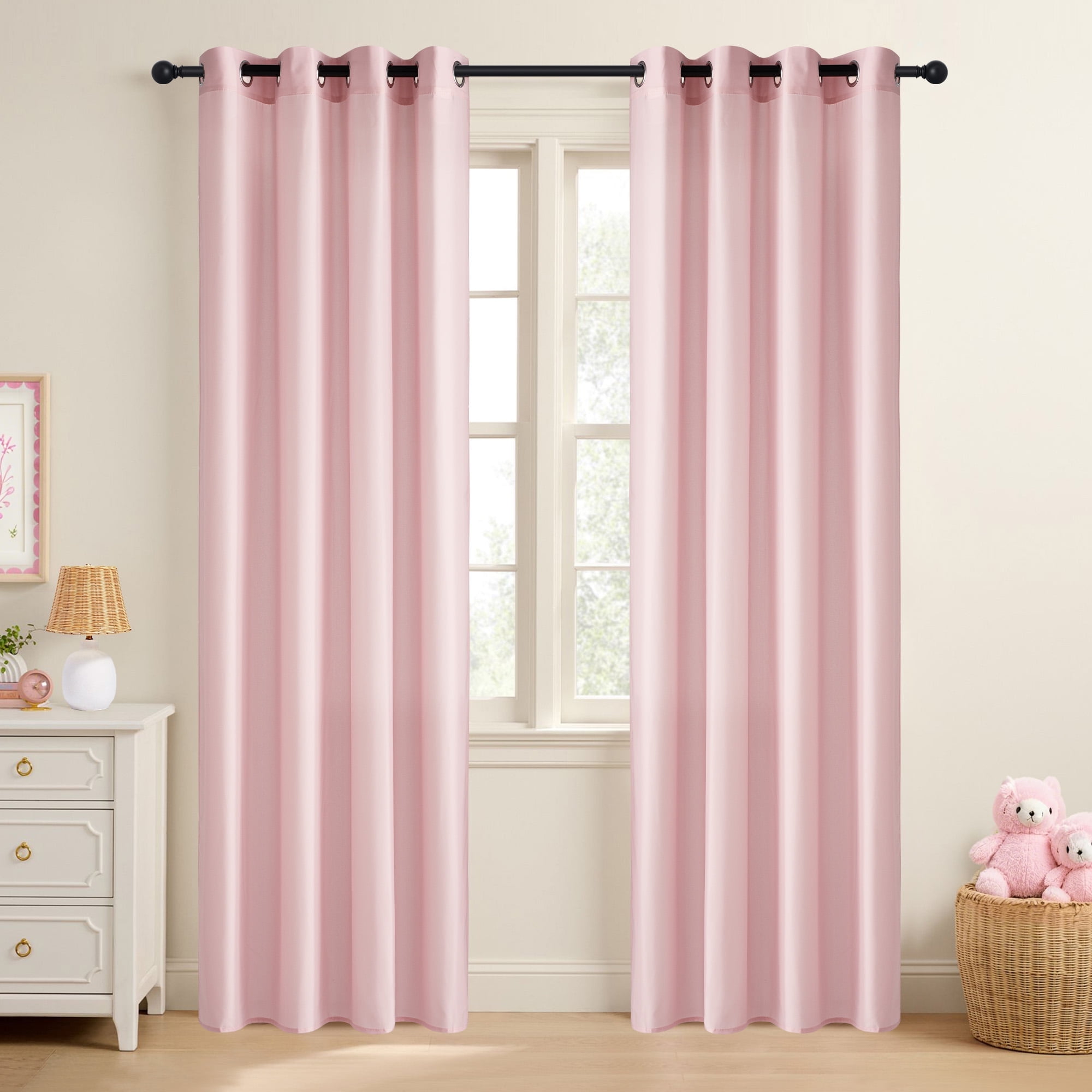 NICETOWN Privacy Sheer Curtains for Kitchen, Grommet Curtains Non-See ...
