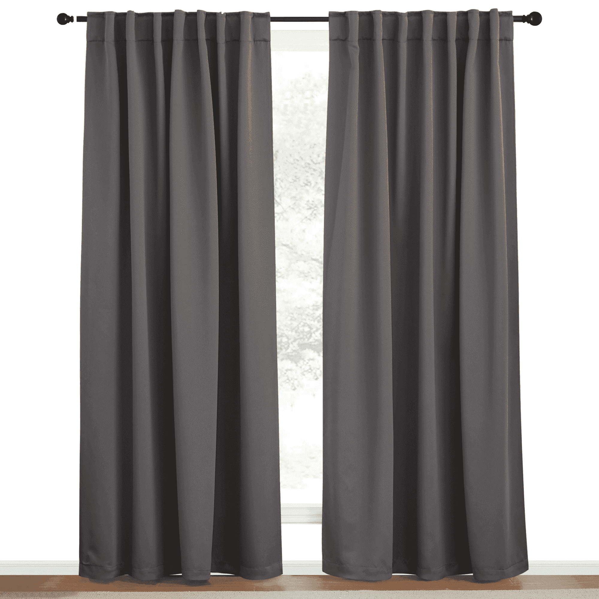 NICETOWN Room Darkening Curtains Back Tab and Rod Pocket Thermal ...