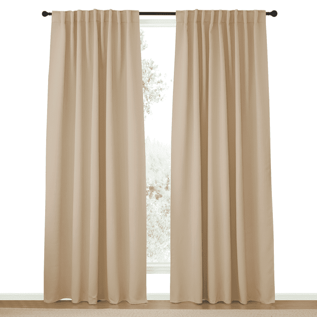 NICETOWN Room Darkening Curtains Back Tab and Rod Pocket Thermal ...