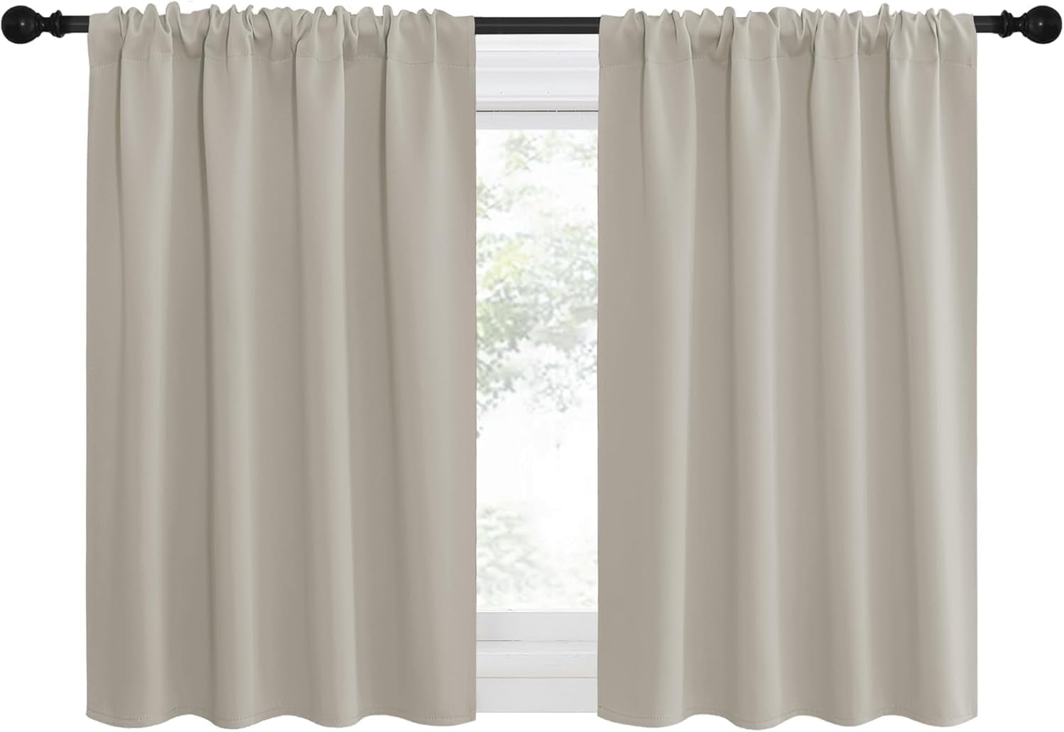 NICETOWN Room Darkening Curtains Rod Pockte Thermal Insulated Blackout ...