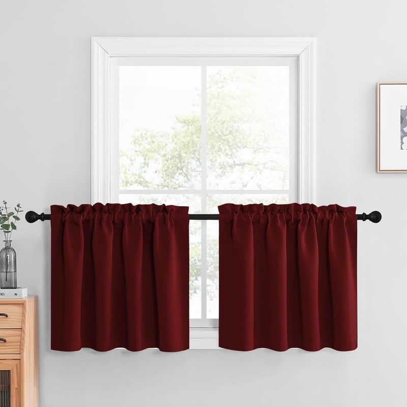 NICETOWN Short Curtains for Small Windows, 42"x24", Blackout - Walmart.com