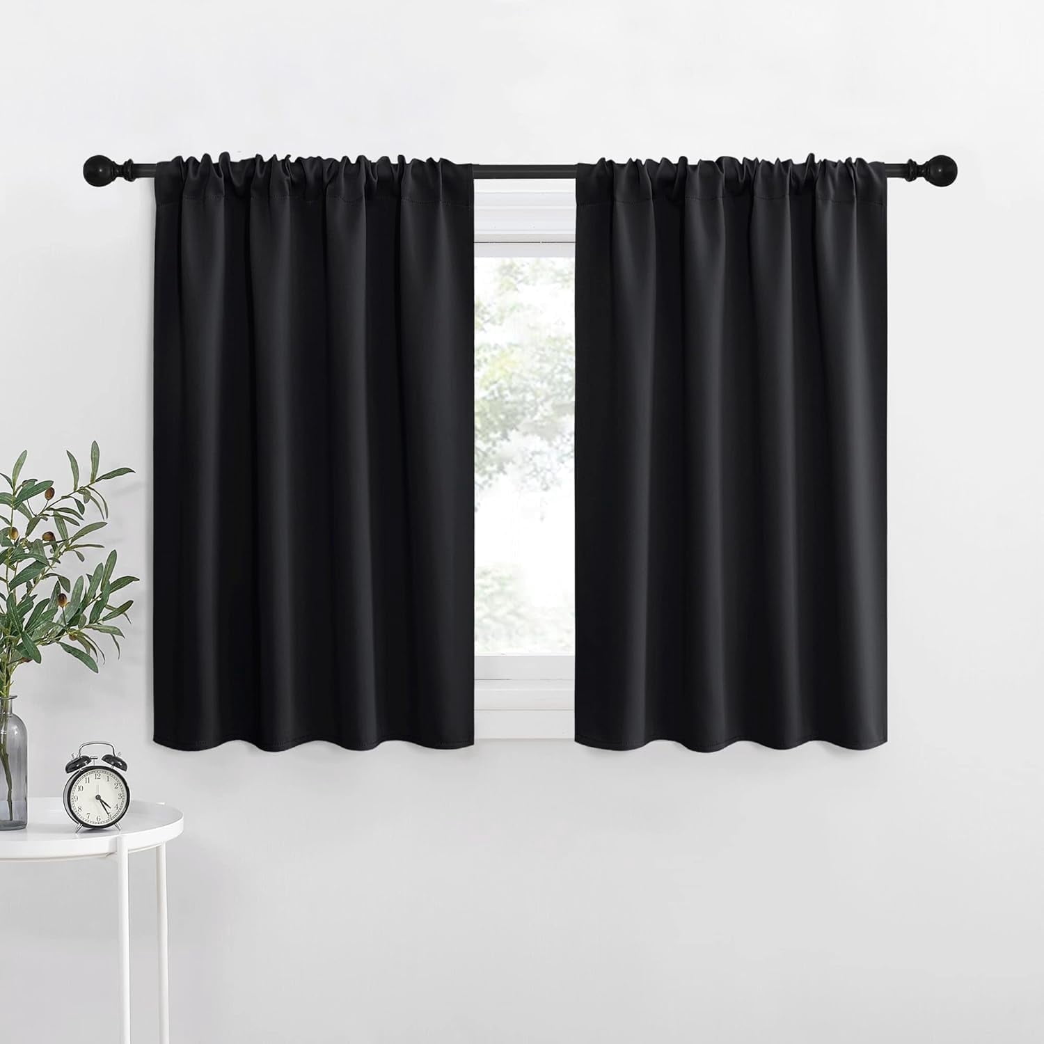NICETOWN Short Curtains for Bedroom Thermal Insulated Rod Pocket ...