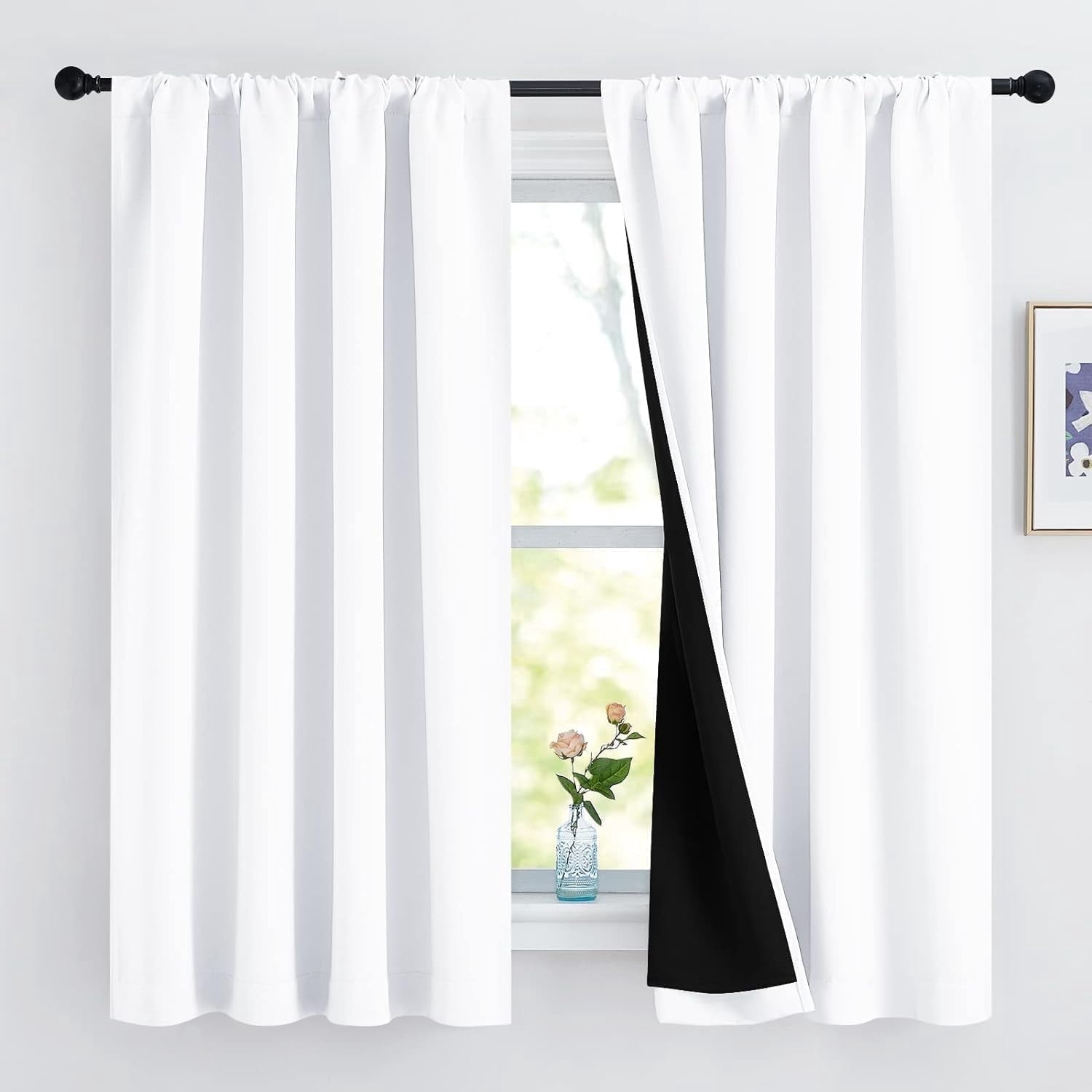 NICETOWN Thermal Insulated 100% Blackout Curtains, Noise Reducing ...