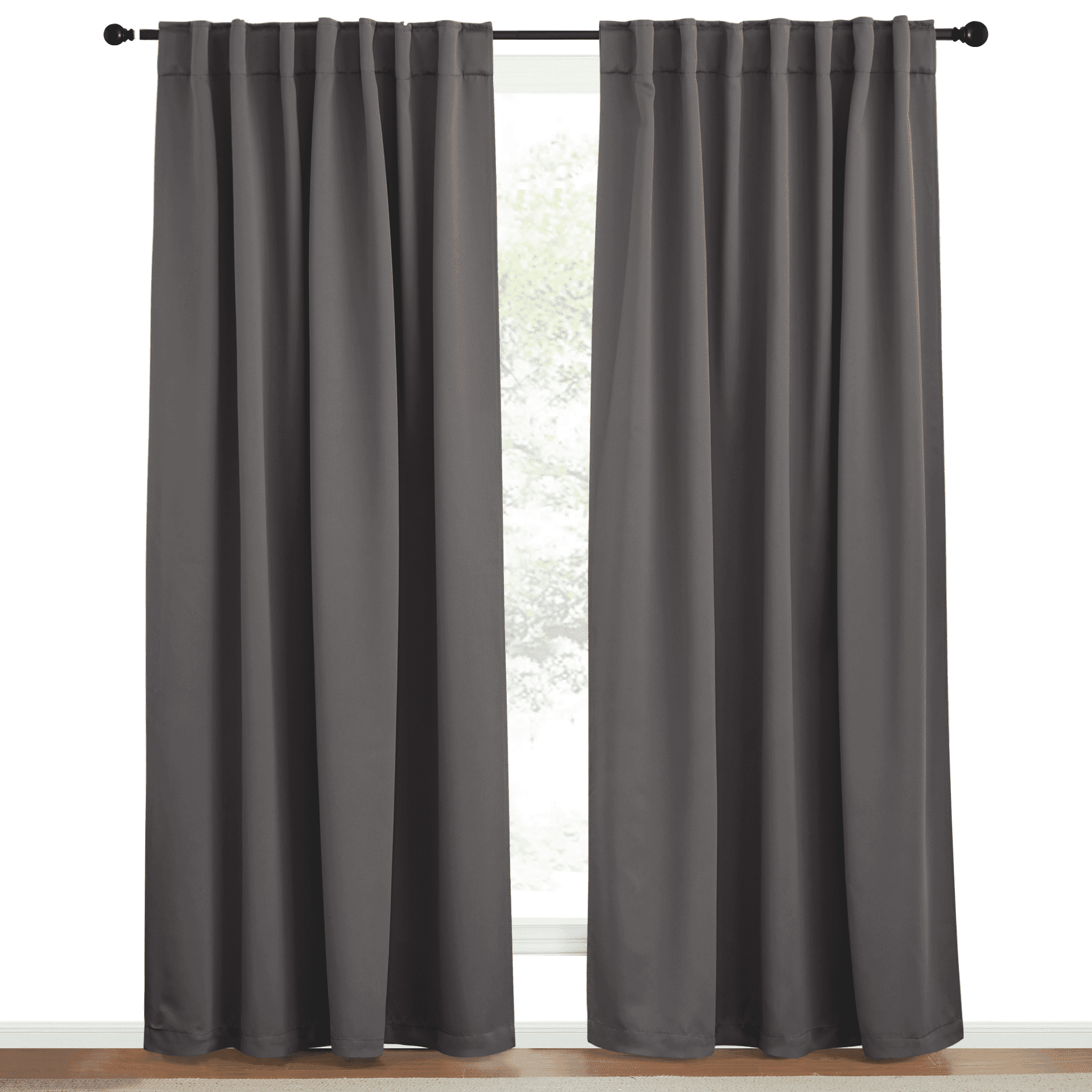 NICETOWN Thermal Insulated Blackout Curtains Back Tab and Rod Pocket ...