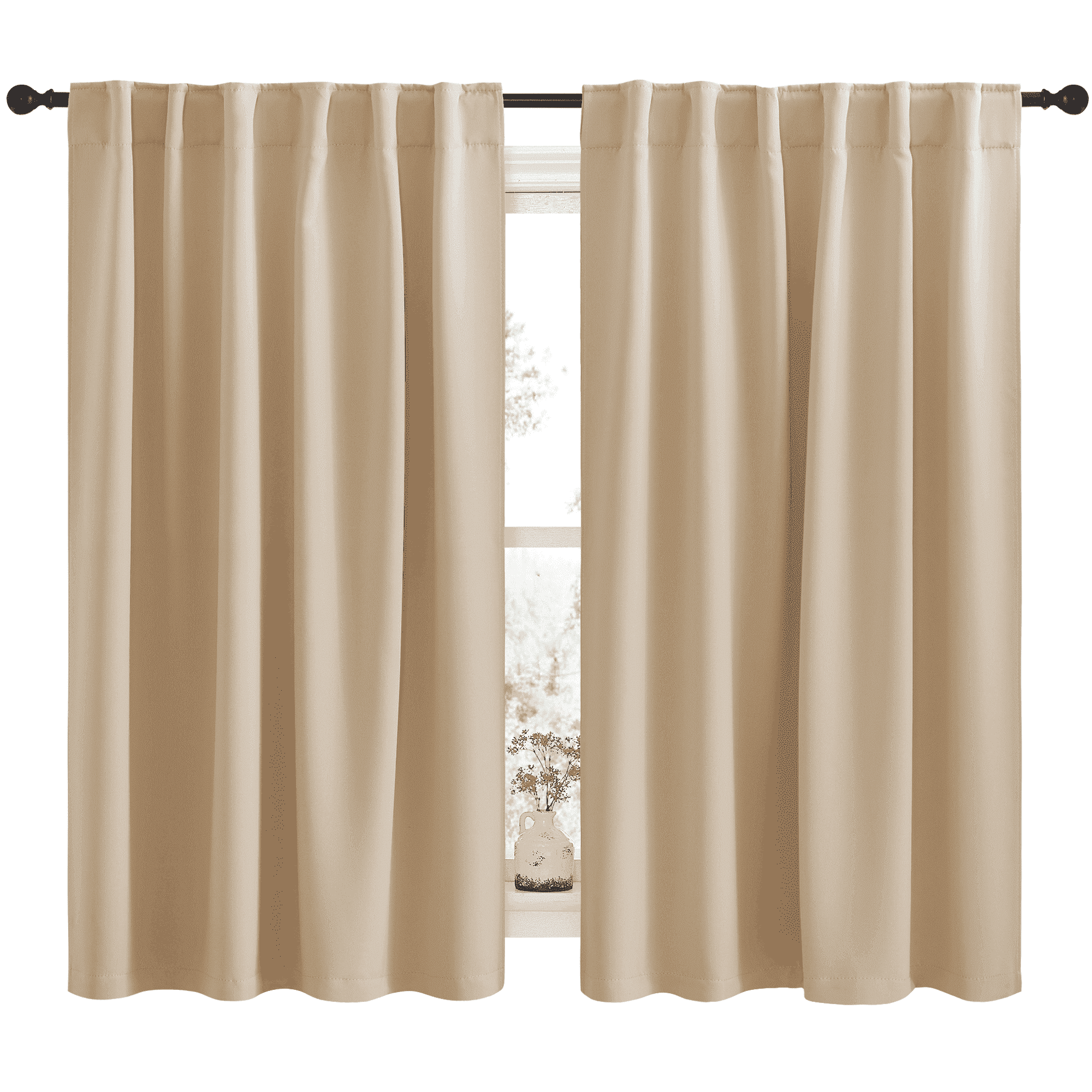 NICETOWN Thermal Insulated Blackout Curtains Back Tab and Rod Pocket ...