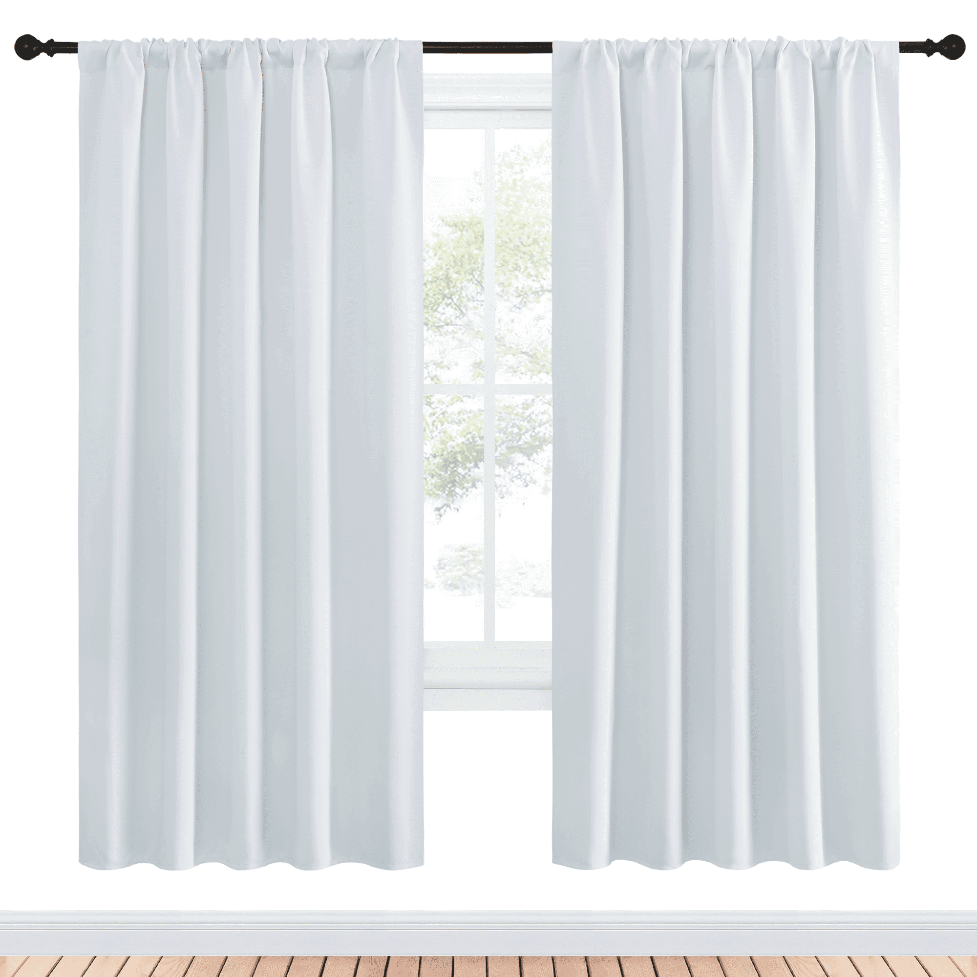 NICETOWN Thermal Insulated Blackout Curtains Rod Pocket Curtain Panels ...