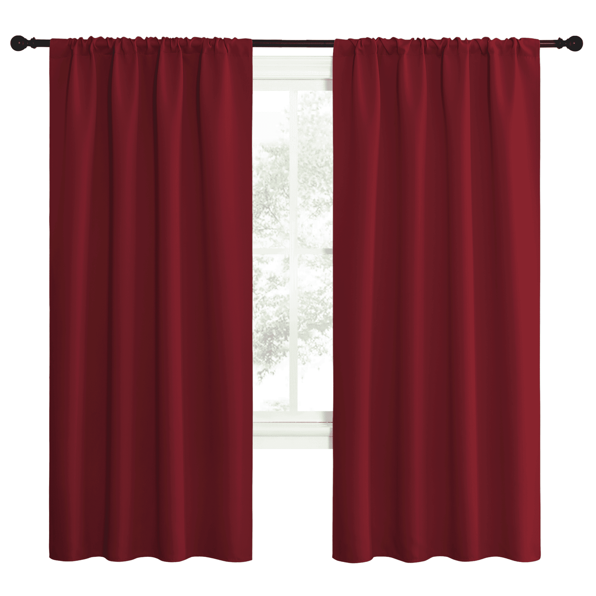 NICETOWN Thermal Insulated Curtains for Bedroom Rod Pocket Curtains ...