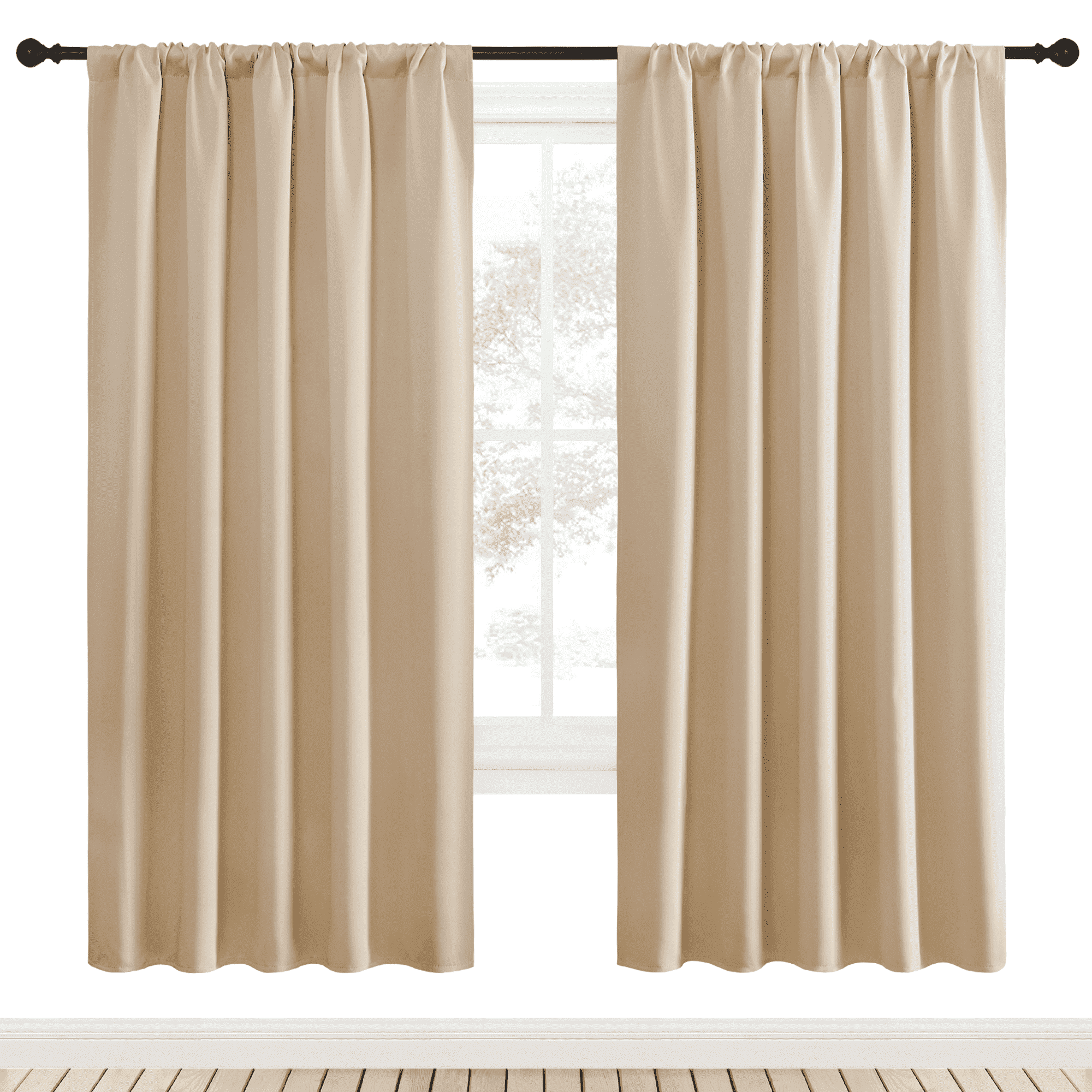 NICETOWN Thermal Insulated Room Darkening Curtains for Bathroom ...