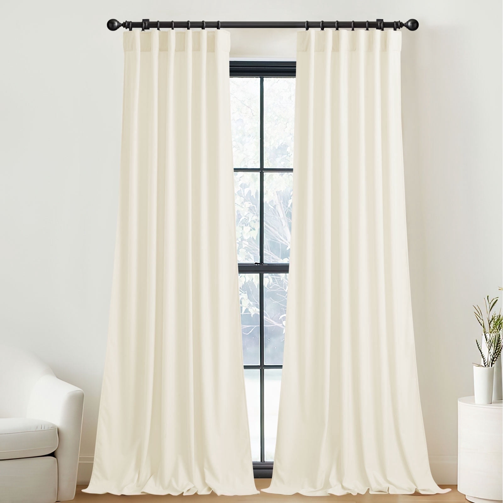 NICETOWN Velvet Curtains, Thermal Insulated Drapes Rod Pocket/Back Tab ...